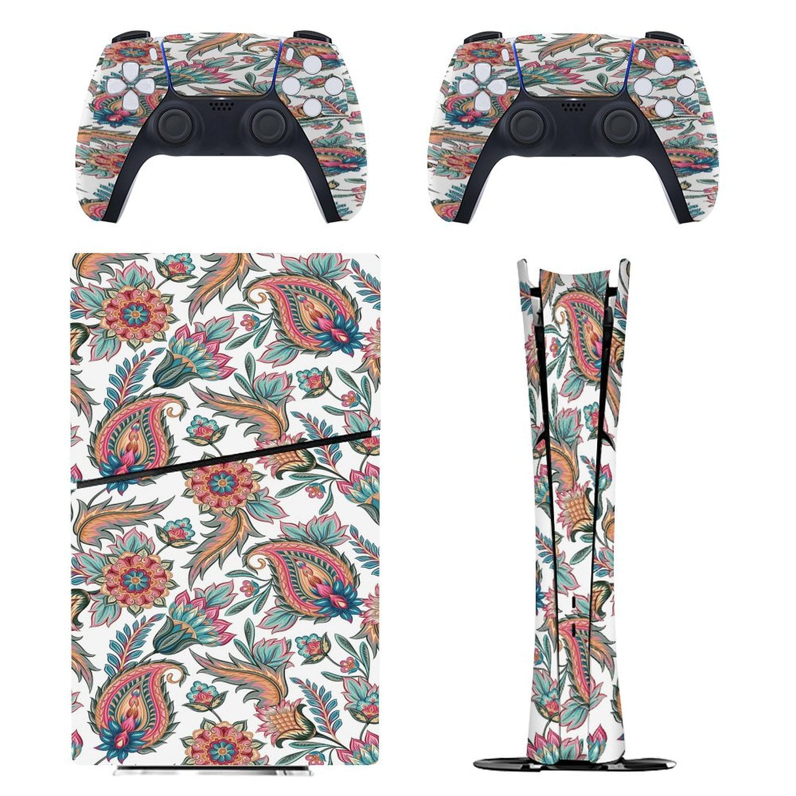 Paisley Pattern Flower Retro PS5/PS5 Pro/PS5 Slim Digital Disc Skin ...