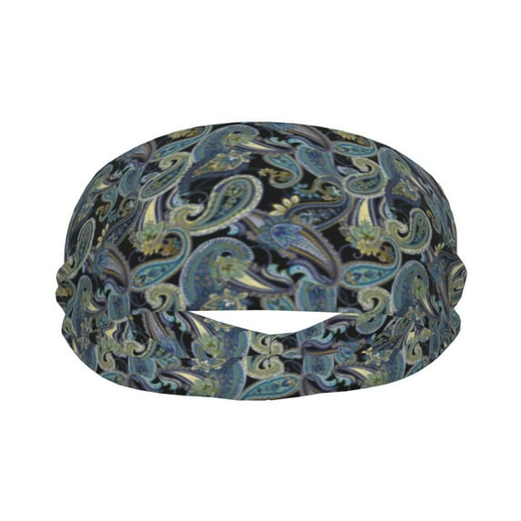 Paisley Pattern No.9067 Headbands for Women/Men, Elastic Wide Soft ...