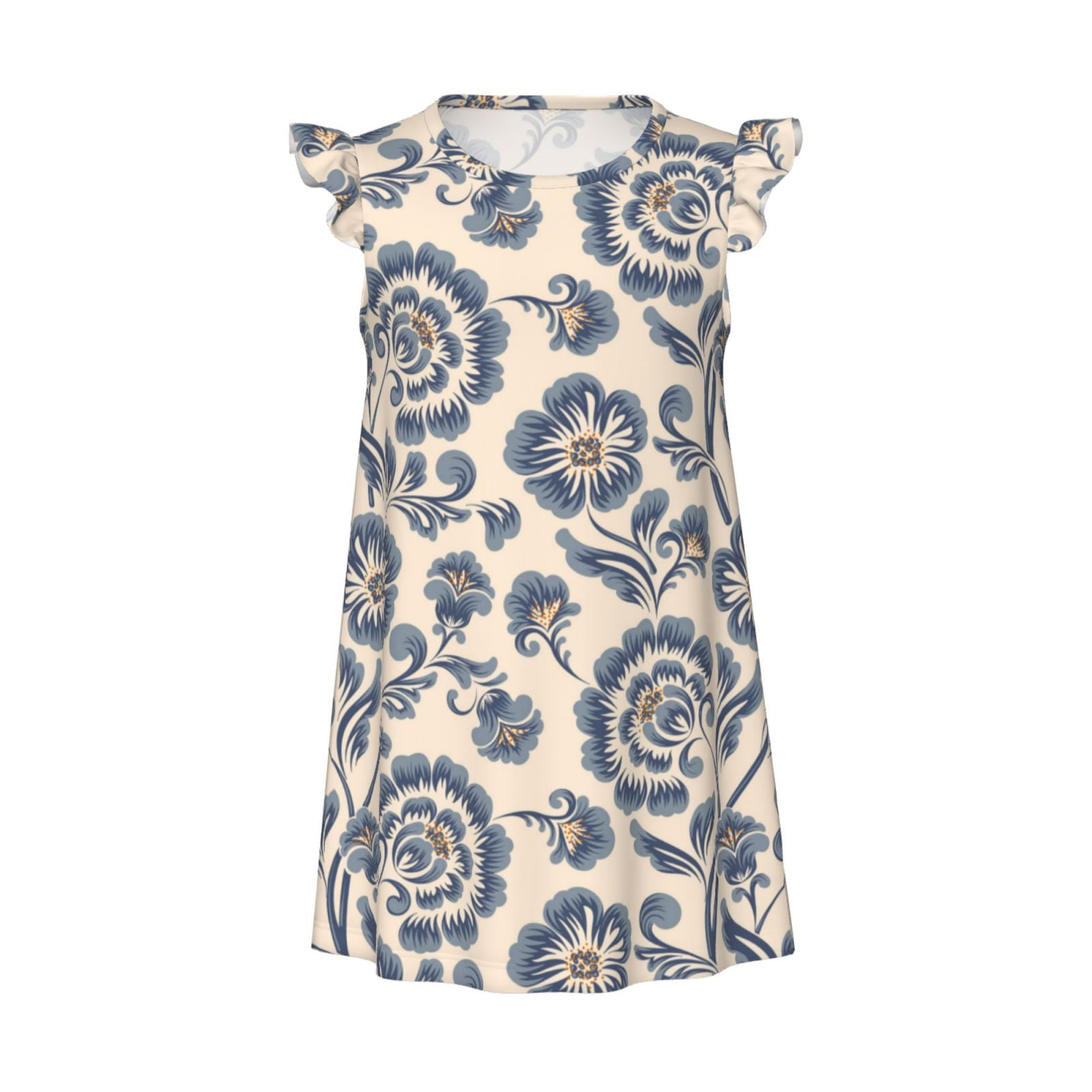 Paisley Pattern No.9078 Girls Nightgowns, Short Sleeves Princess Dress, Girls Pajamas Girls ...