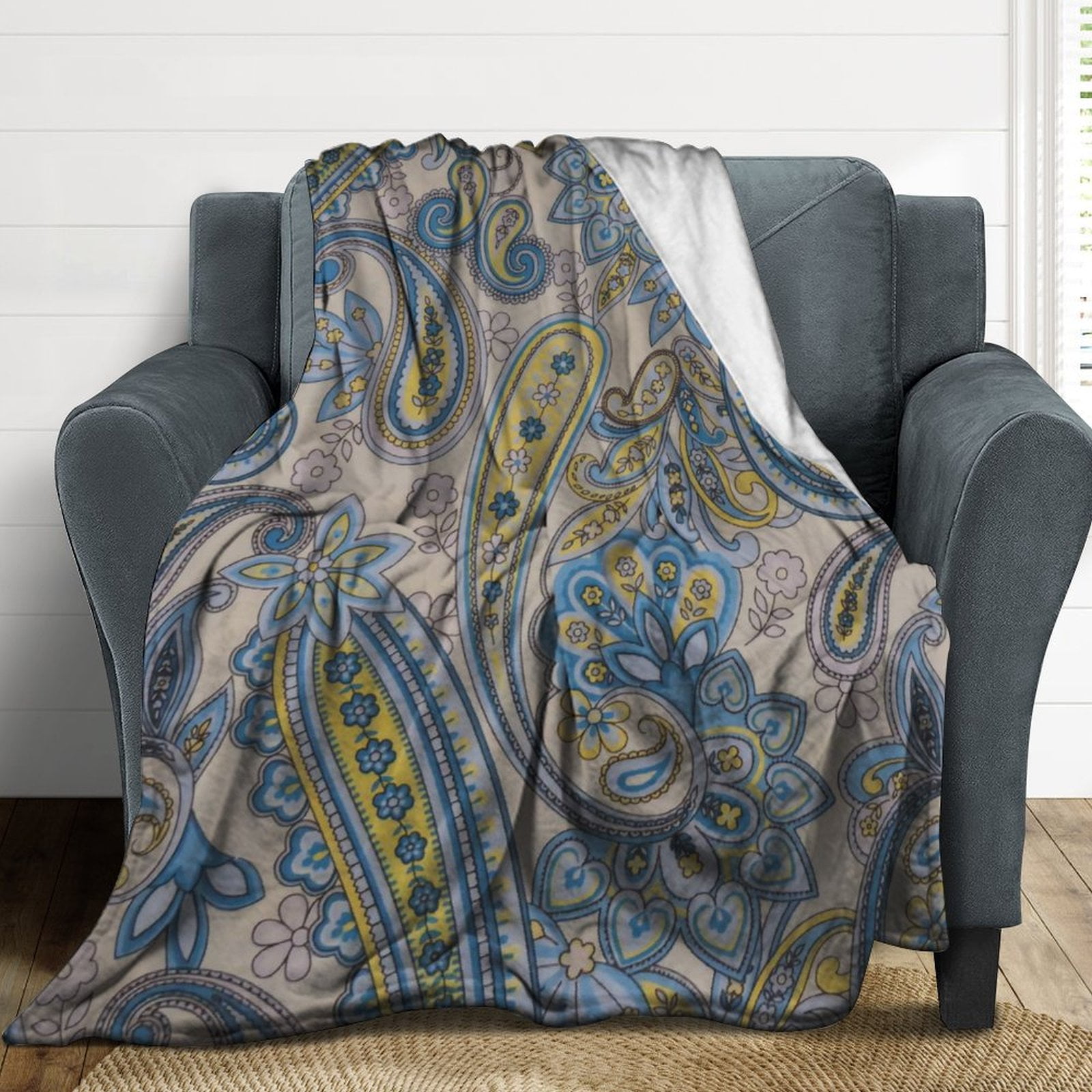 Paisley Pattern25 Throw Blanket,Super Soft Warm Plush Blankets and ...
