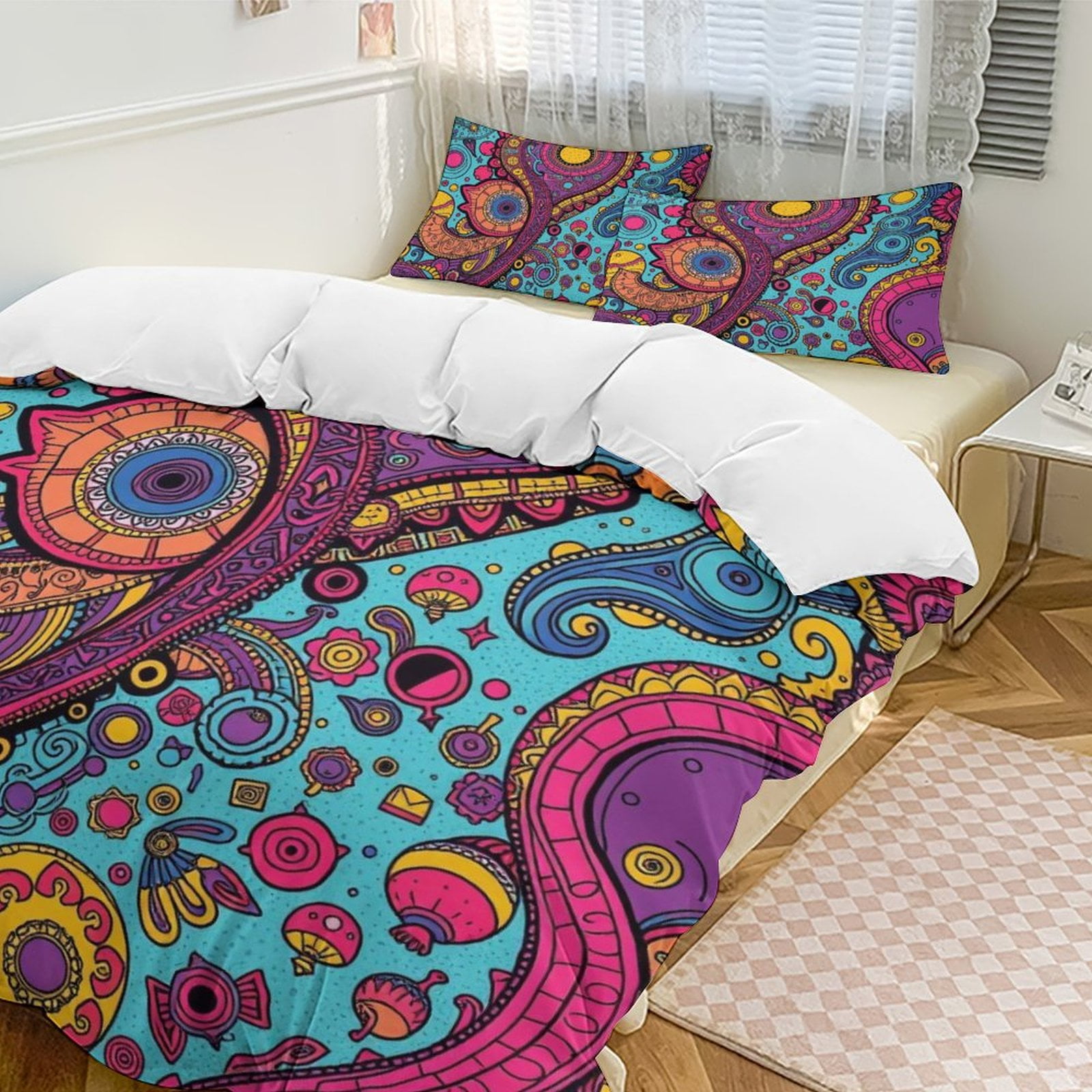 Paisley Print Bedding Set Duvet Cover for Kids Teen Boys Modern ...