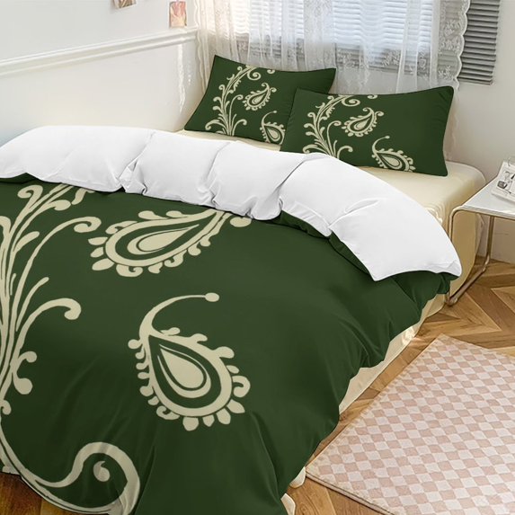 Paisley Print Bedding Set Duvet Cover for Kids Teen Boys Modern ...