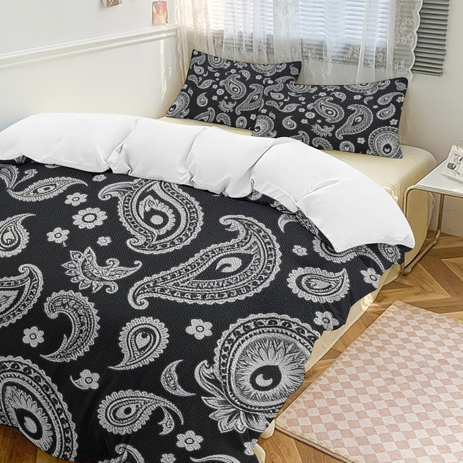 Paisley Print Bedding Set Duvet Cover for Kids Teen Boys Modern ...