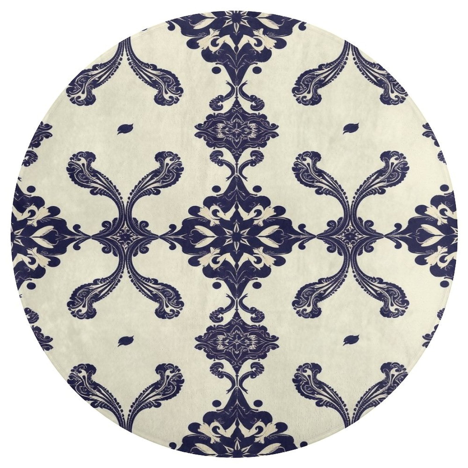 Paisley Print Circular Carpet Floor Mat Living Room Sofa Room Bed Rug ...