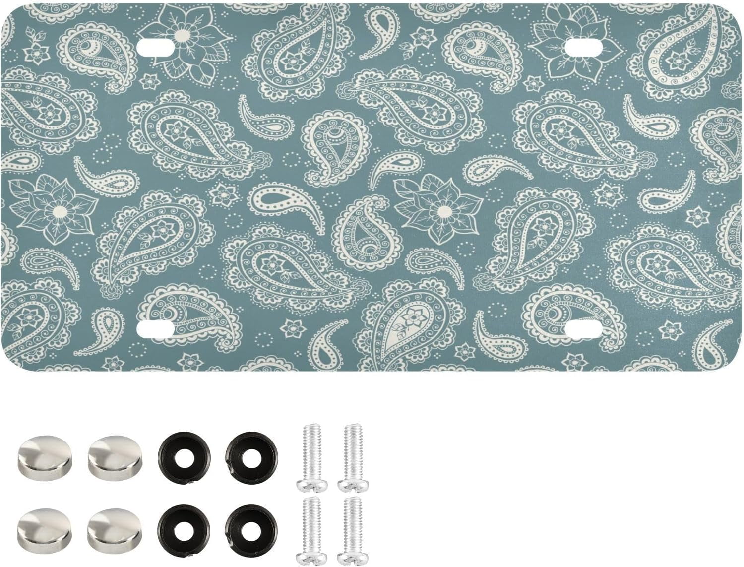 Paisley Print License Plates Front License Plate Covers Metal Car Tag ...