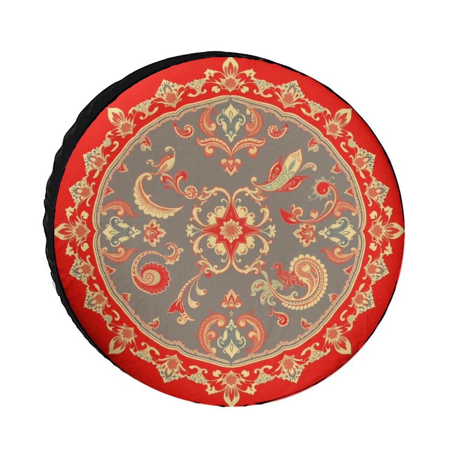 Paisley Print Spare Tire Cover Dust-Proof Wheel Tire Cover Fit Trailer ...