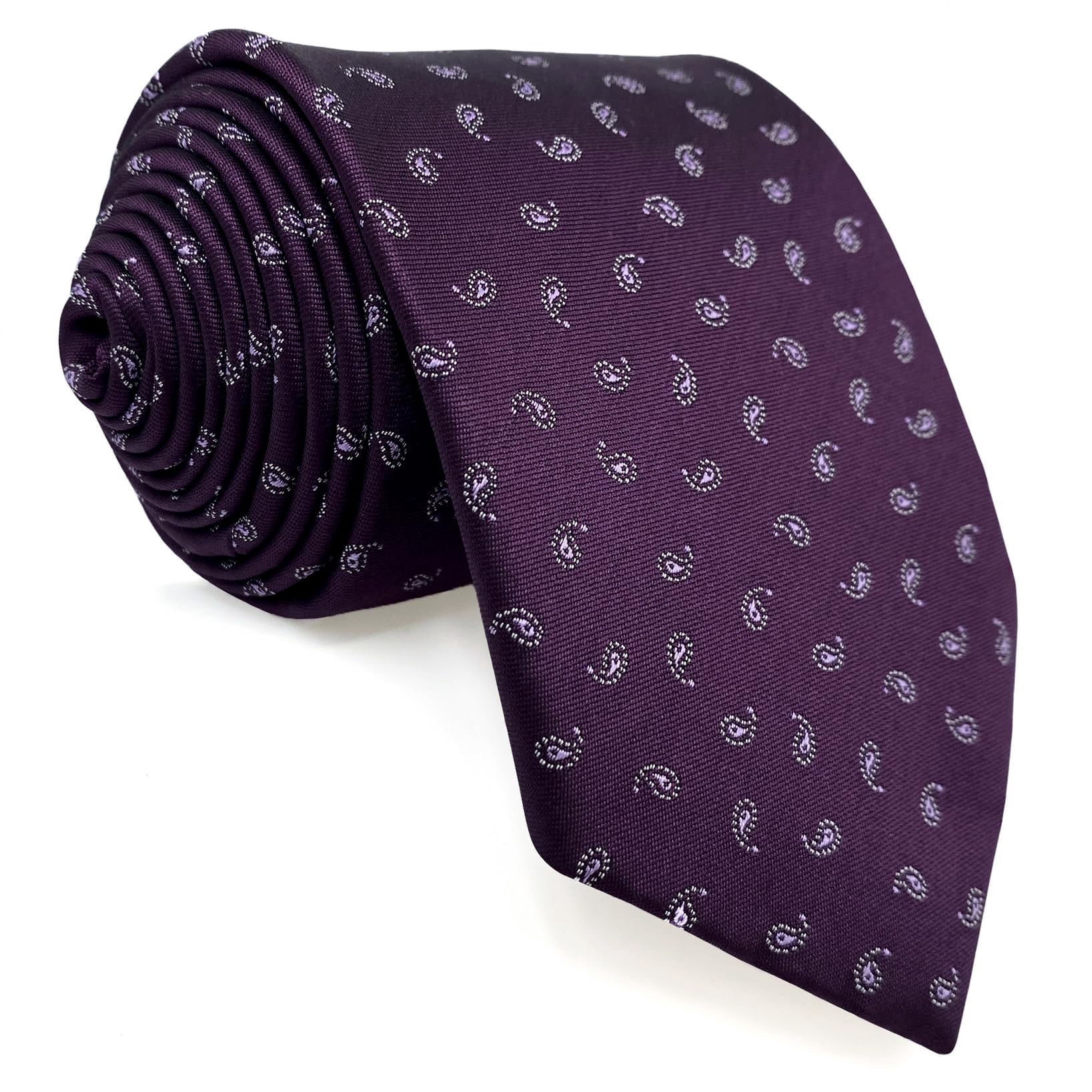 Paisley Purple Plum Neckties for Men Wedding Gift Groomsmen Mens Tie 57 ...