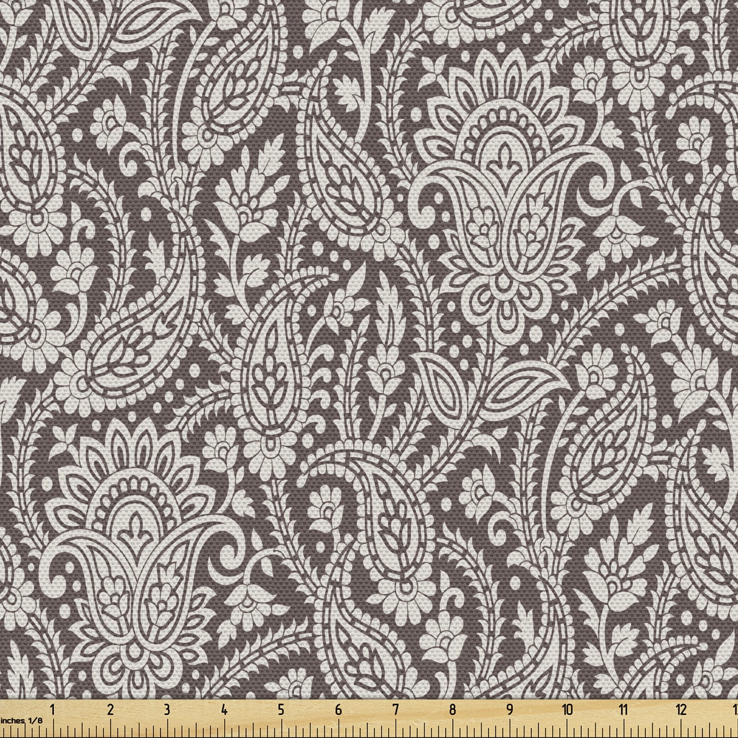 Paisley Sofa Upholstery Fabric by the Yard, Oriental Floral Pattern in ...