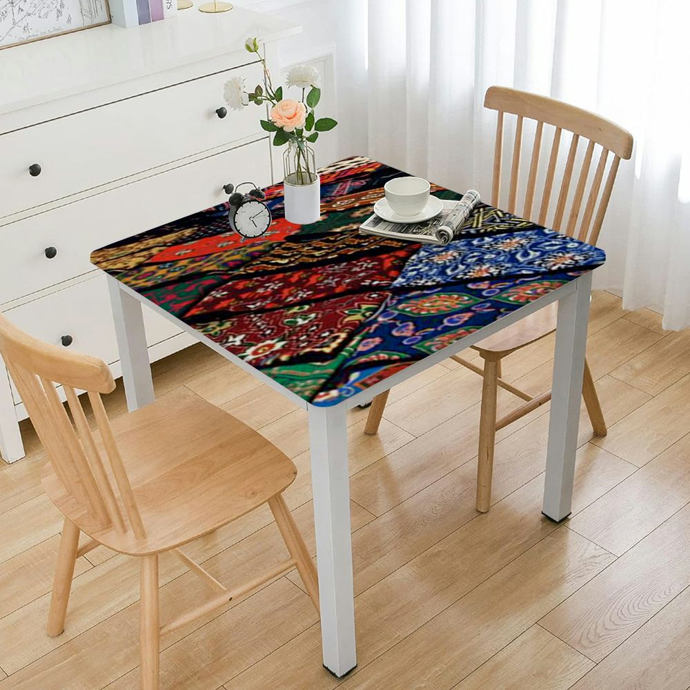 Paisley Square Fitted Tablecloth, Paisley Style Textures, Elastic Edge ...