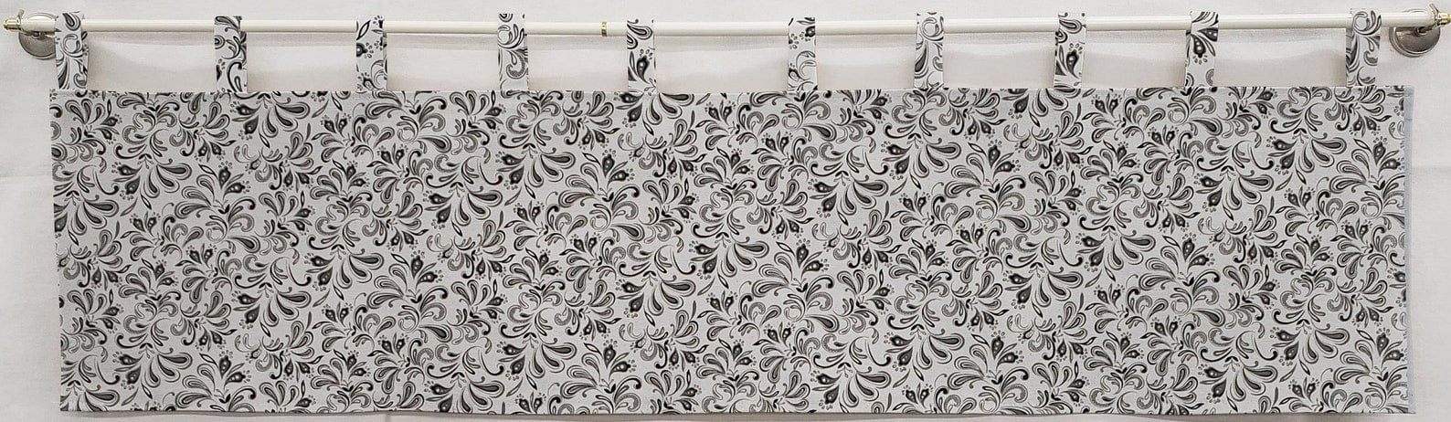 Paisley Tab Top Valances by Penny's Needful Things (Lined) (15 Inch Two ...