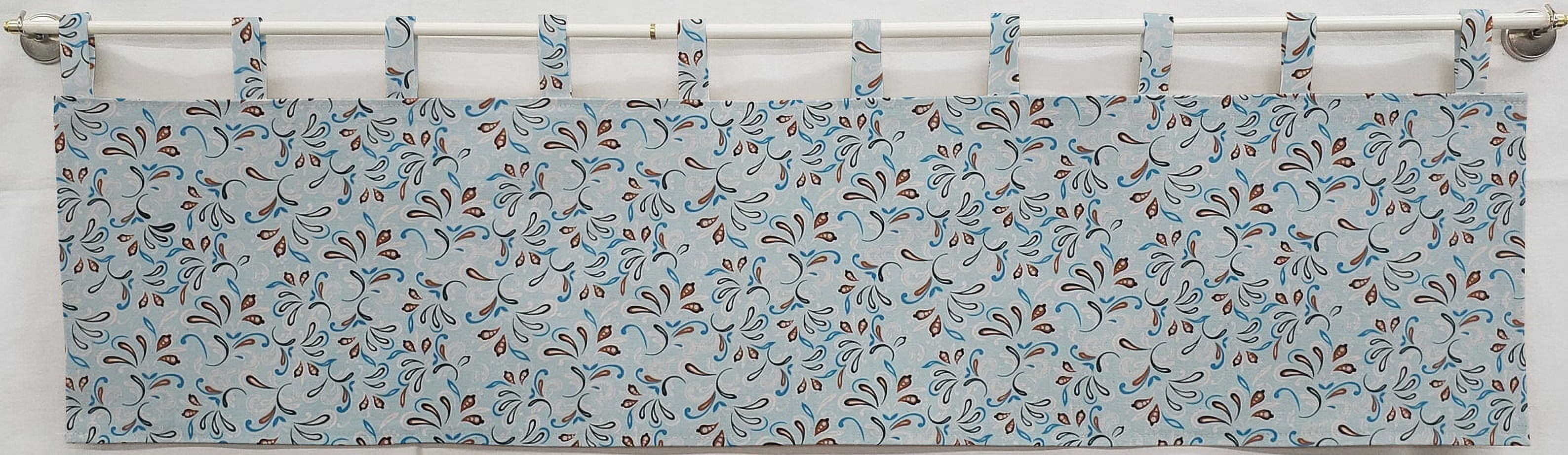 Paisley Tab Top Valances by Penny's Needful Things (Lined) (18 Inch Two ...