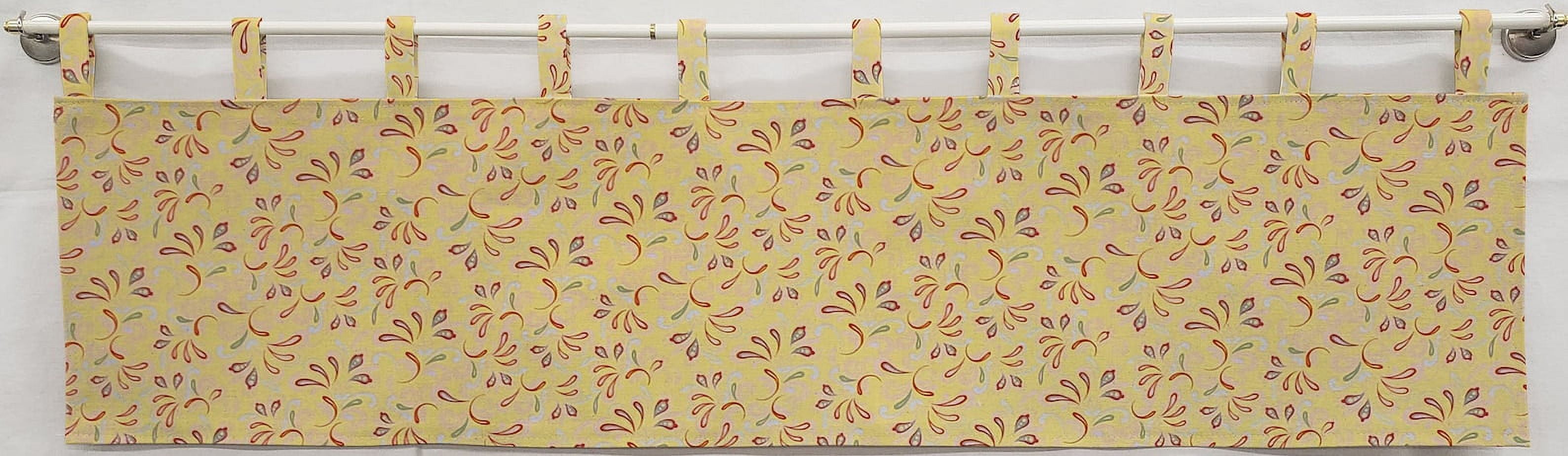 Paisley Tab Top Valances by Penny's Needful Things (Lined) (18 Inch Two ...