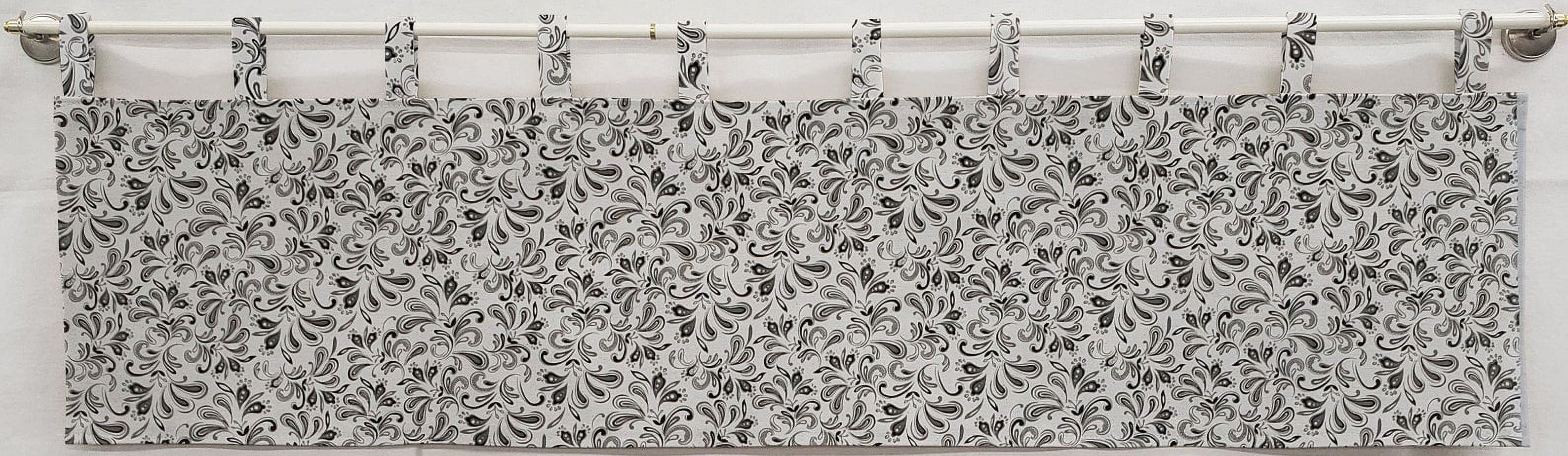 Paisley Tab Top Valances by Penny's Needful Things (Unlined) (12 Inch ...