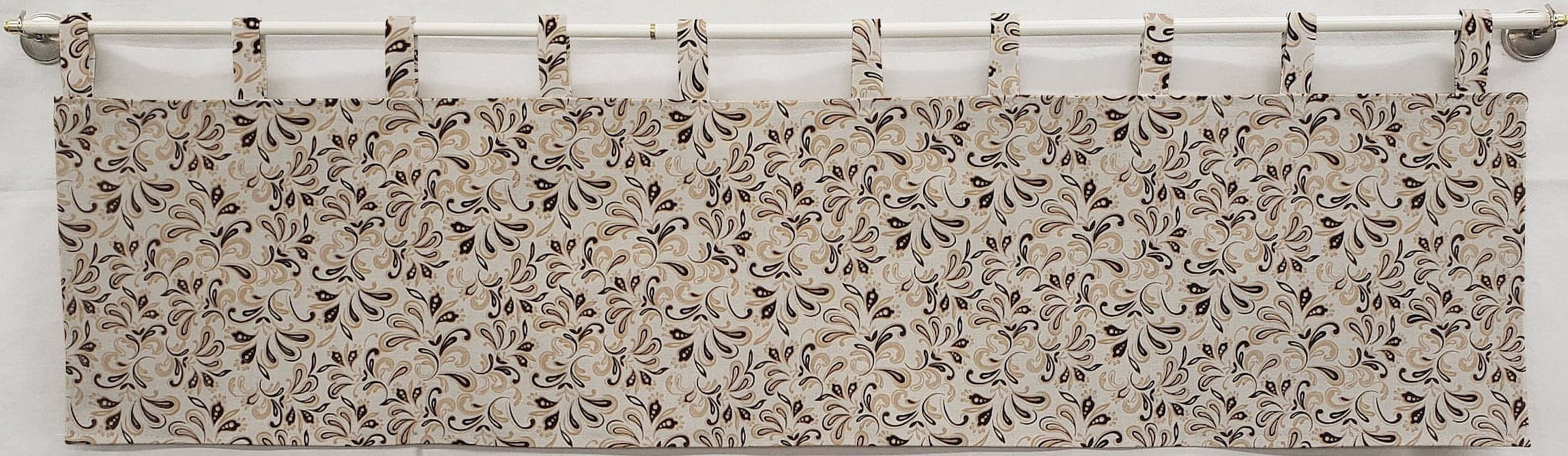 Paisley Tab Top Valances by Penny's Needful Things (Unlined) (12 Inch ...
