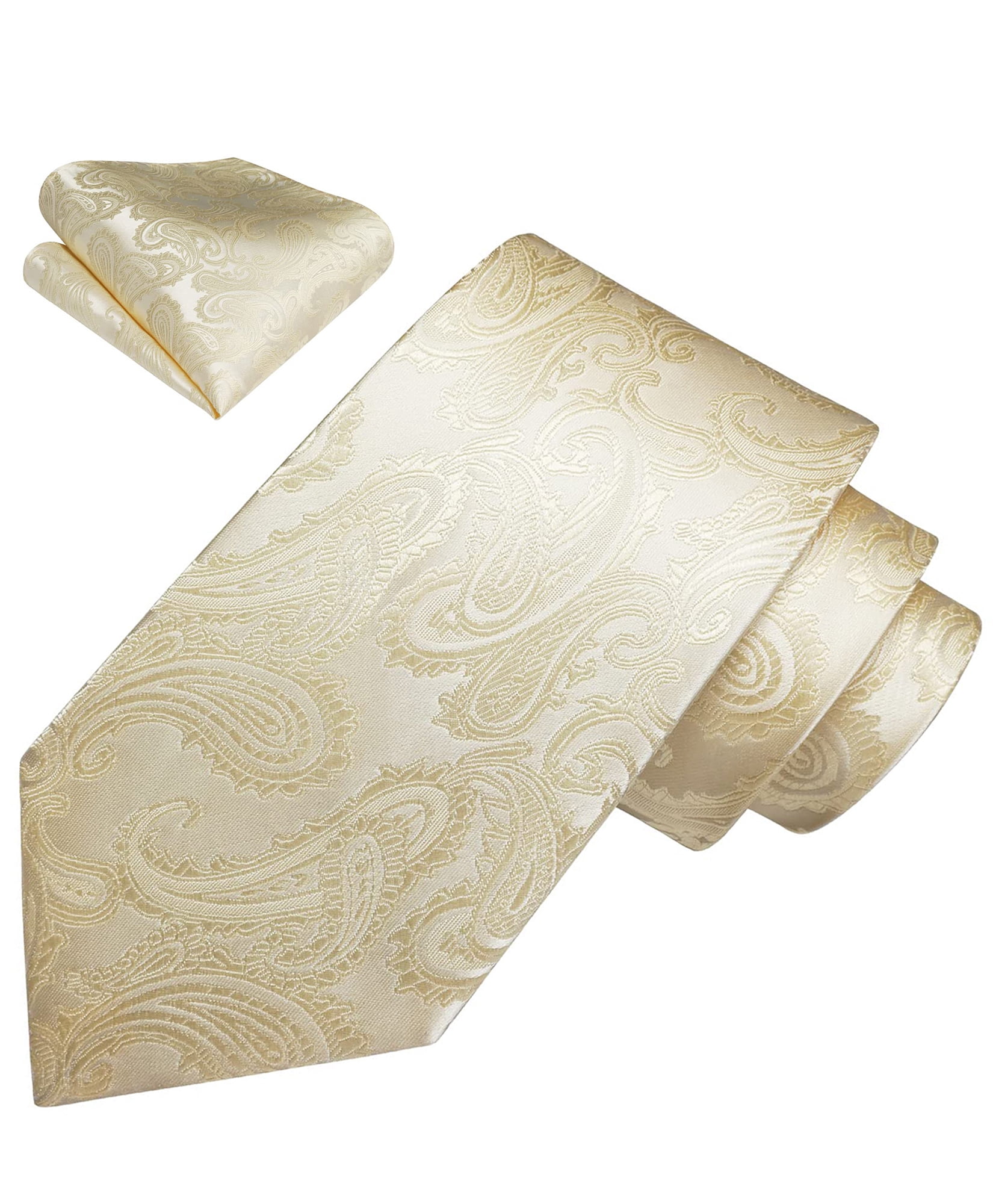 Paisley Ties for Men Classic Floral Necktie & Pocket Square Set Formal ...