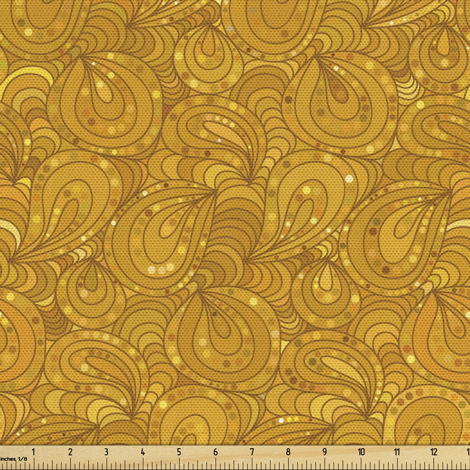 Paisley Upholstery Fabric by the Yard, Abstract Repetitive Buta Motif ...