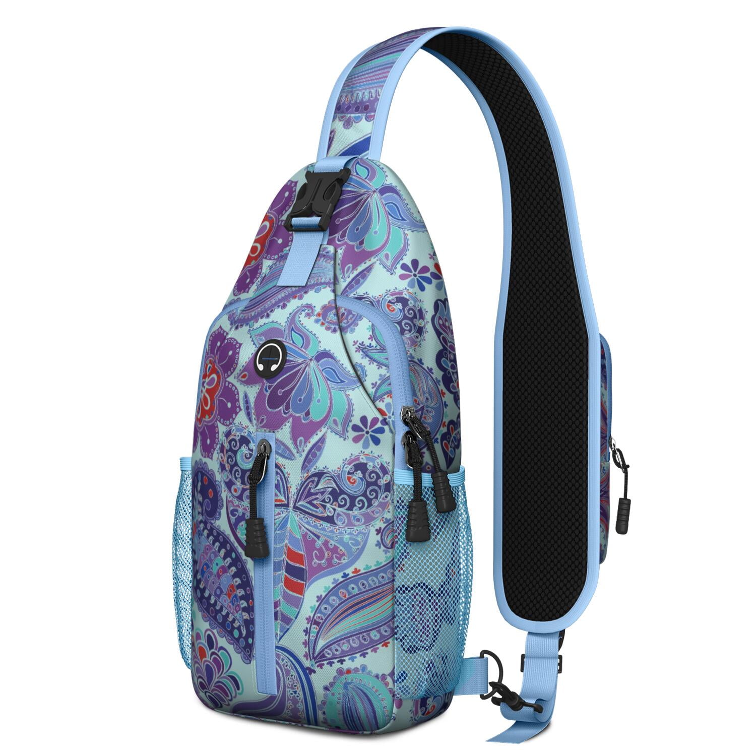 Paisley Vintage Boho Crossbody Bag – Floral Ethnic Pattern Colorful ...