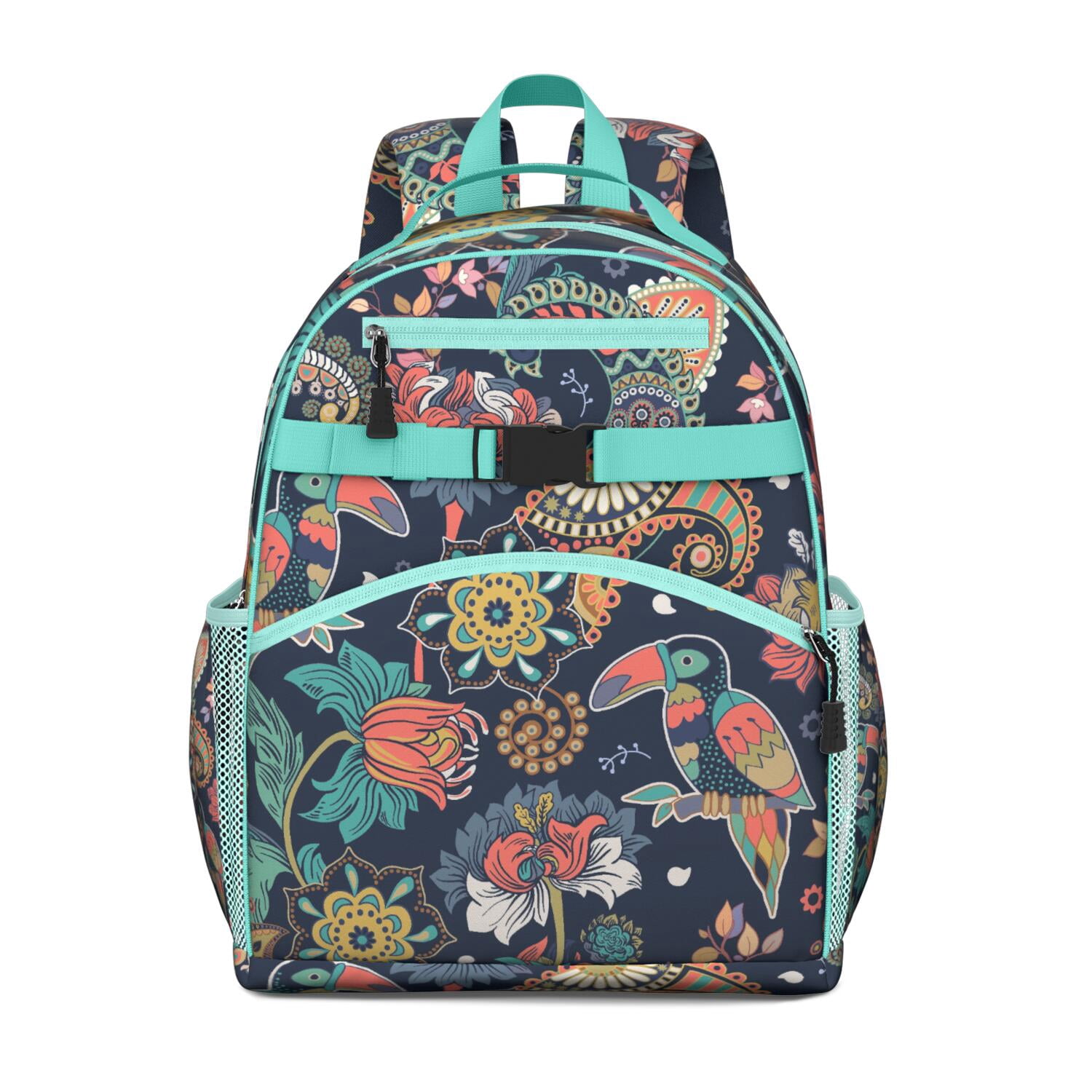 Paisley Vintage Paisley Pattern Student Backpack Adjustable Padded ...