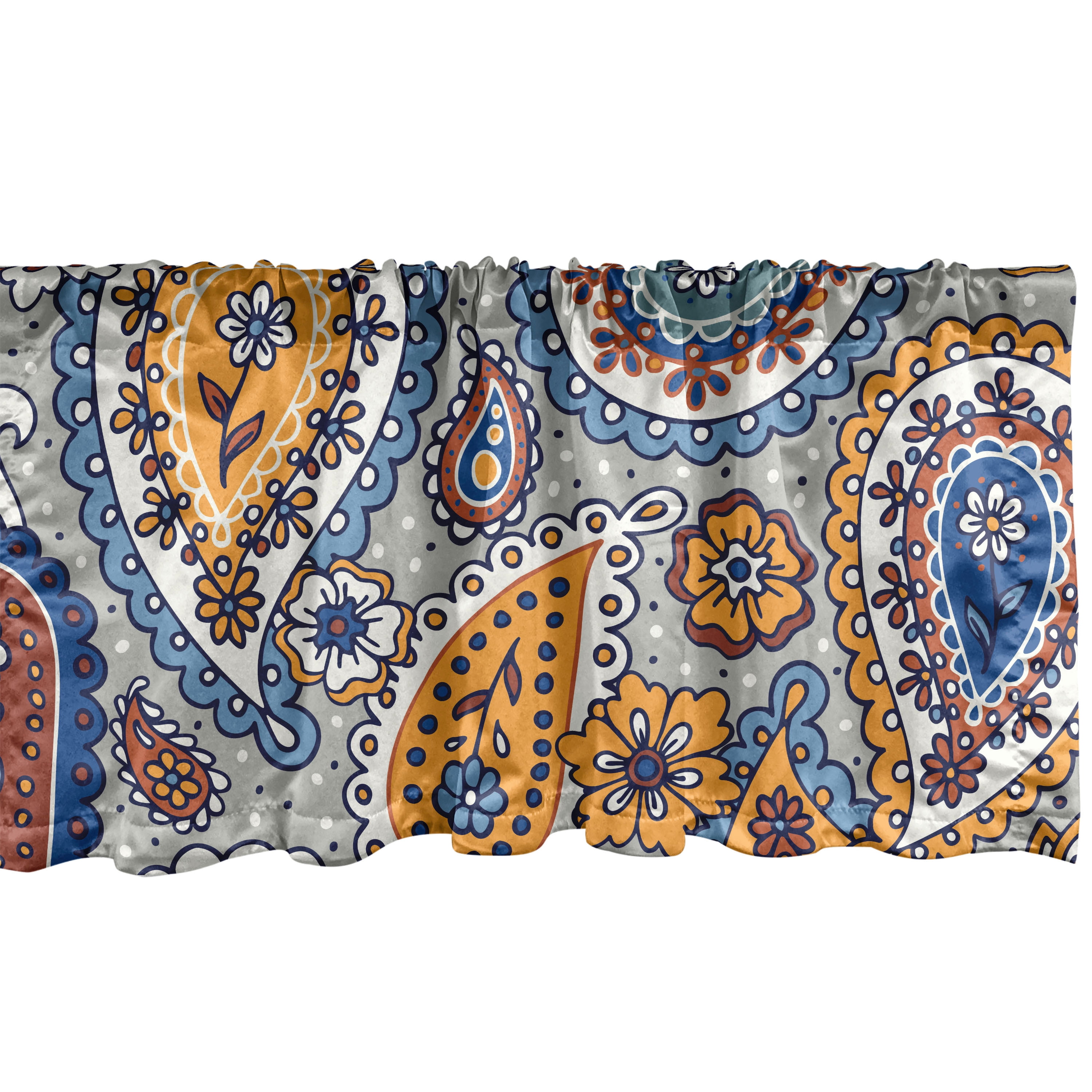 Paisley Window Valance Floral Design Traditional Drop Look Motifs With