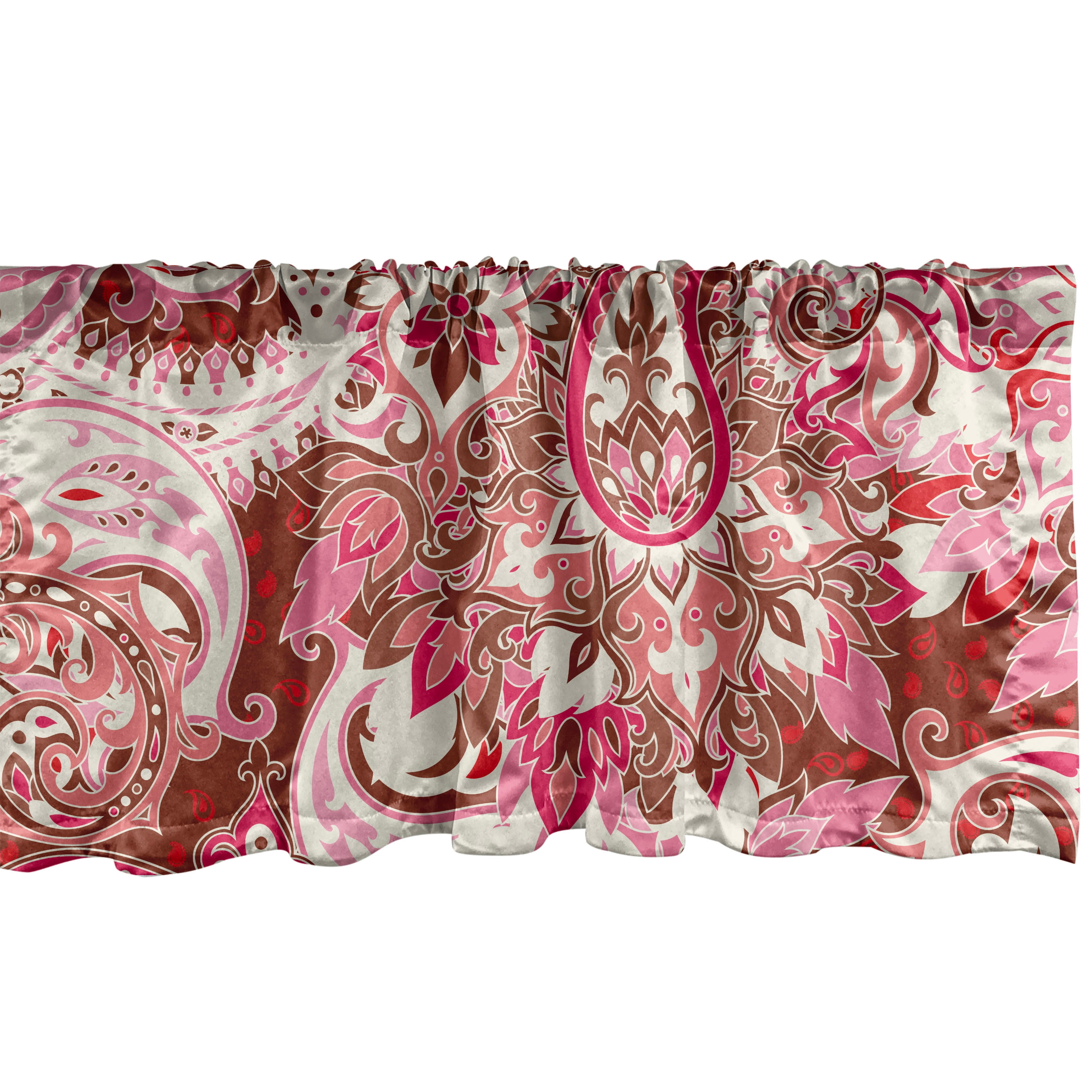 Paisley Window Valance Modern Colors Flowers Vintage Botany