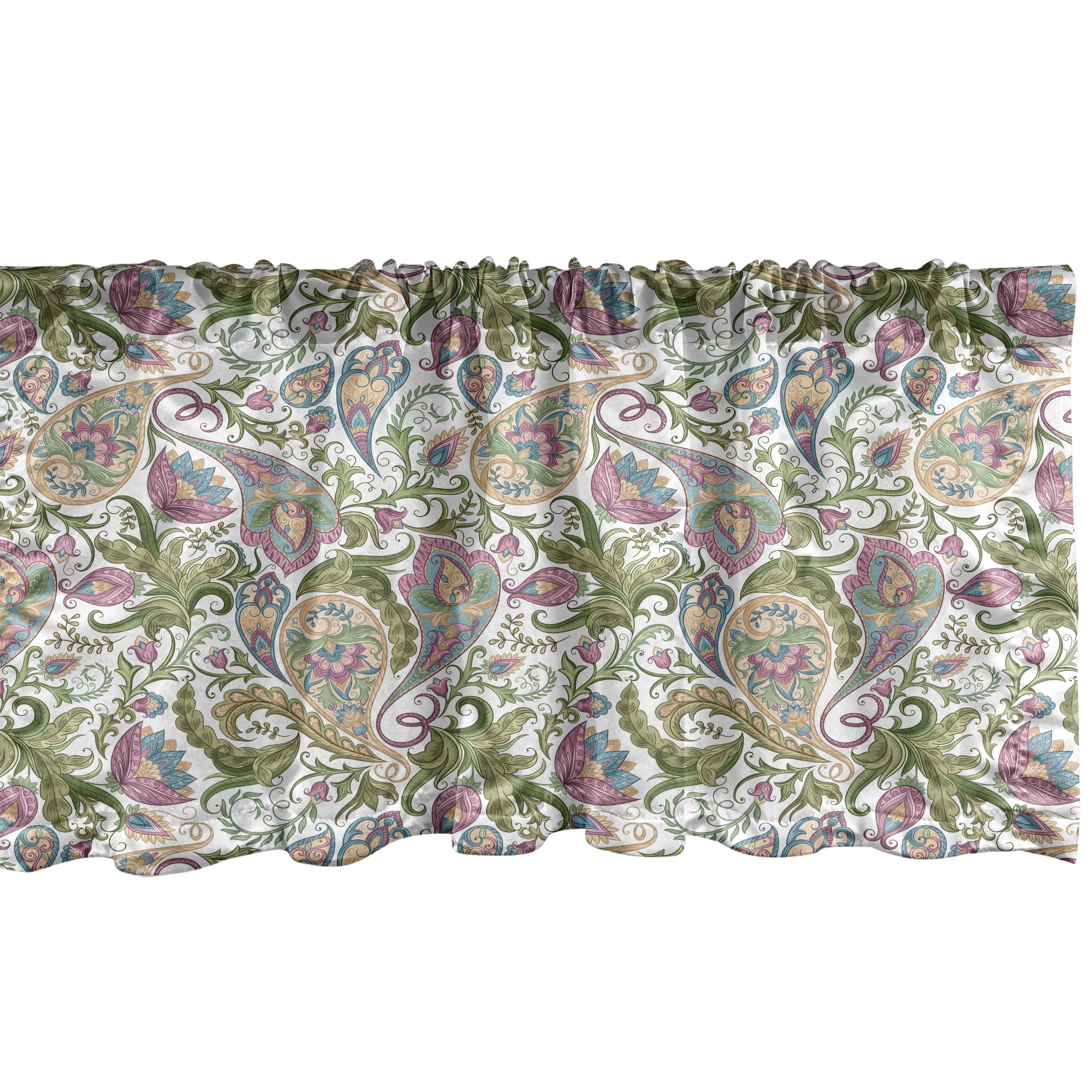 Paisley Window Valance Pack Of 2 Traditional Persian Pickles Pattern