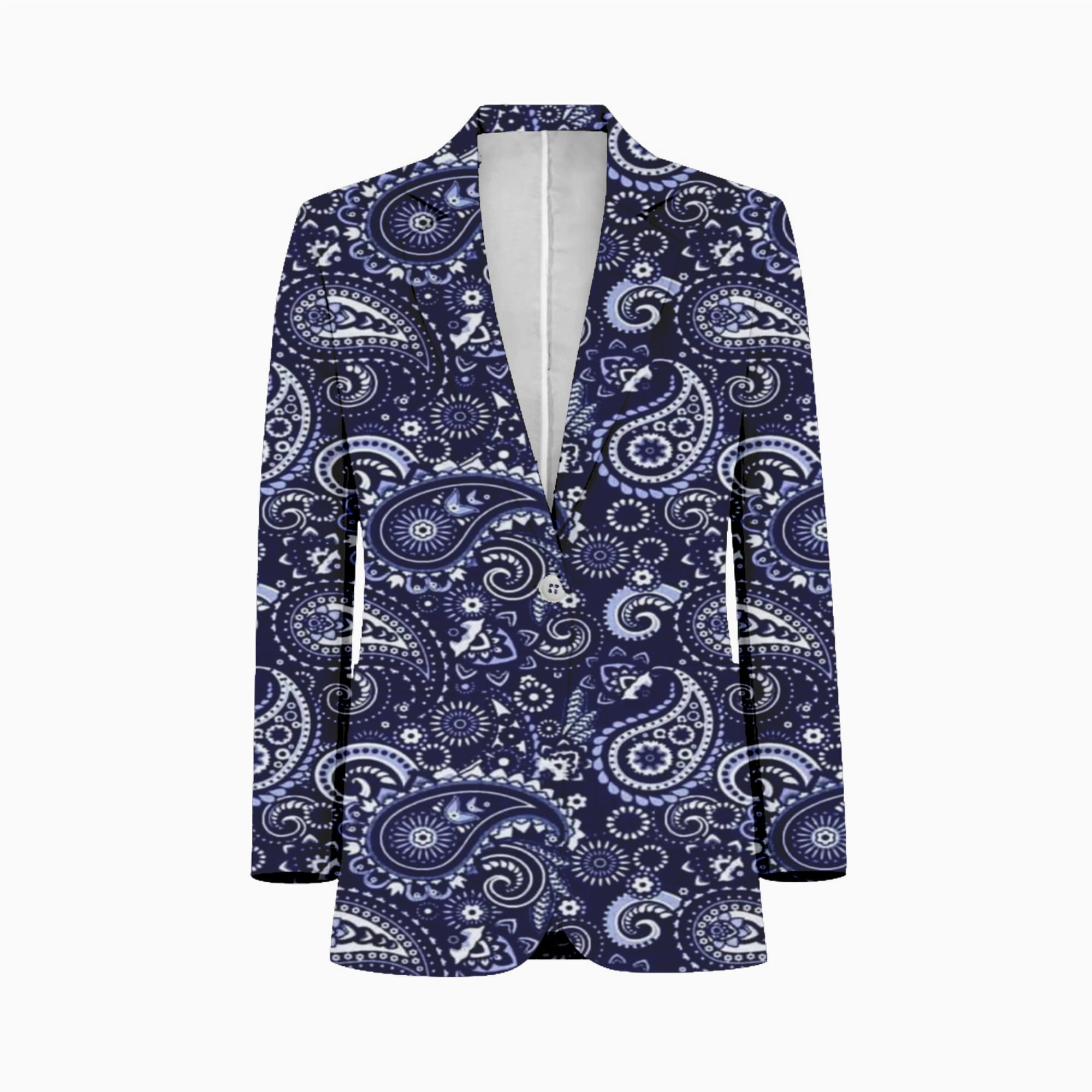 Paisley pattern blue Mens Suits Shawl Collar Slim Fit Suit Mens Groom Jacket Tuxedos for Wedding ...