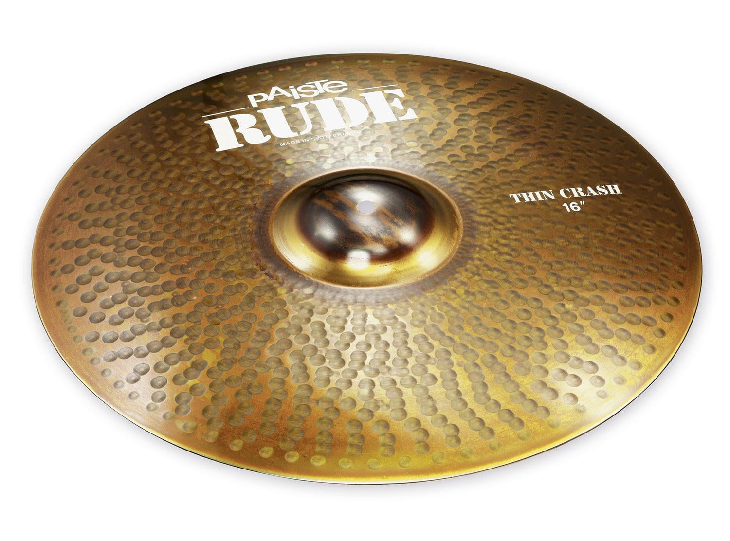 Paiste 1121216 Rude Series 16" Thin Crash Cymbal With Integrated Bell ...