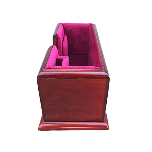 Paititi Premium Violin Burgundy Solid Wood Stand and Bow Holder Velvet ...