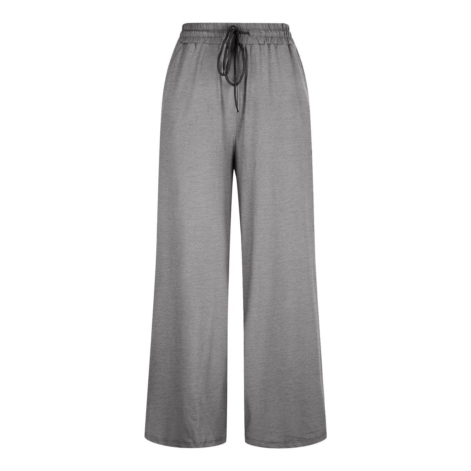 Paiwinds Women's High Waist Wide Leg Drawstring Yoga Pants for Casual ...