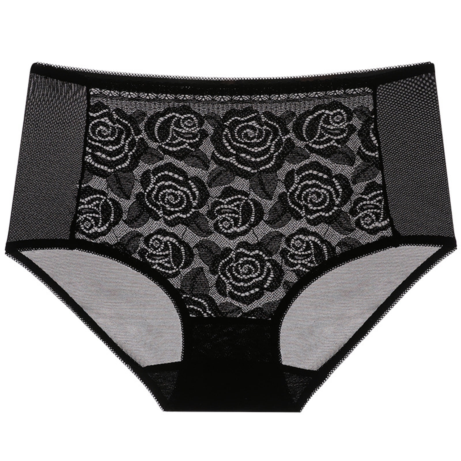 Paiwinds Women‘s Mesh High Waisted Lace Underwear - Alluring Sheer ...