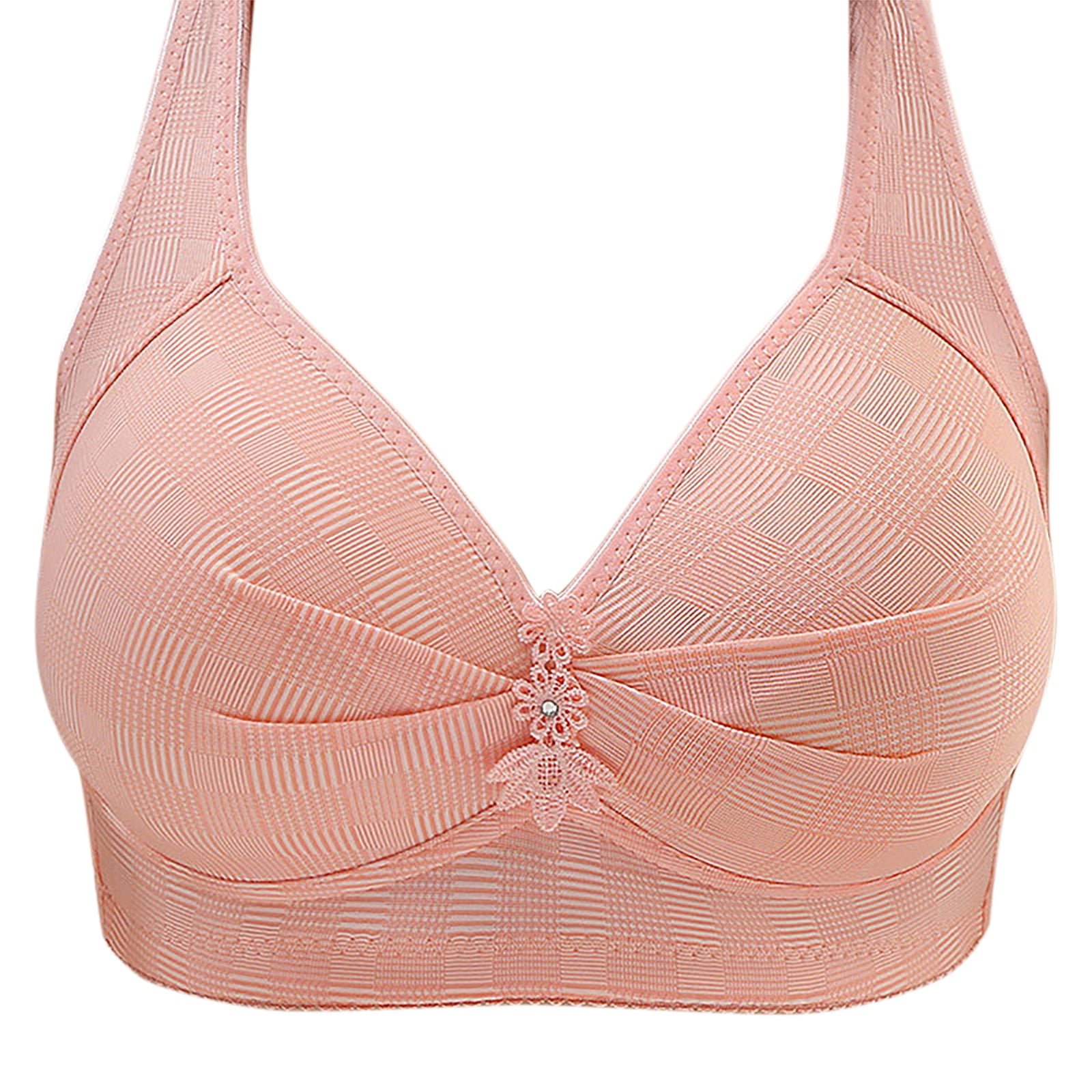 Paiwinds Women's Non-Wire Lace Gathering Bra with Three Back Hook ...