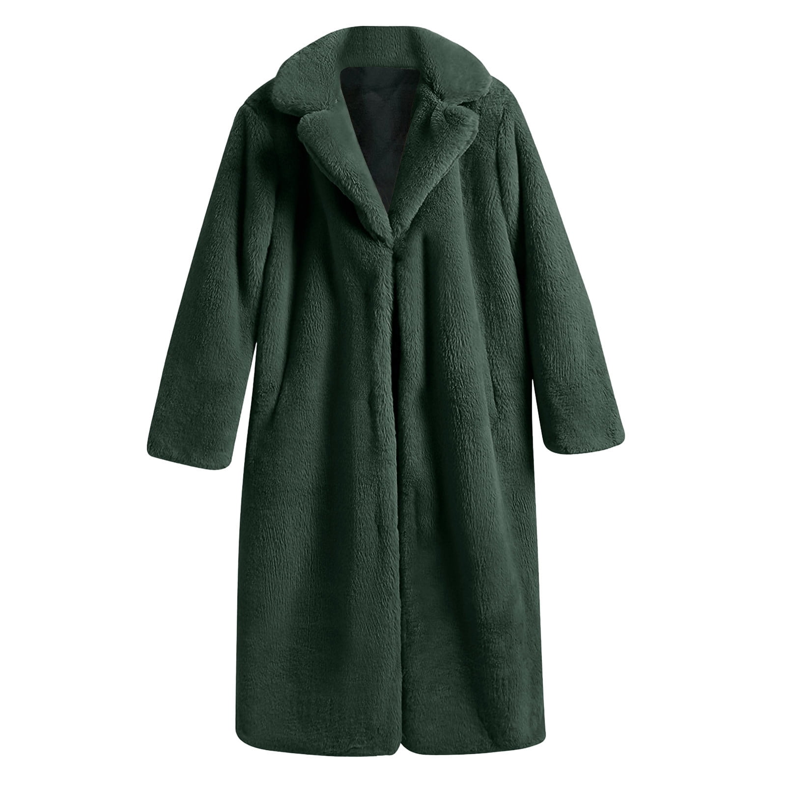Paiwinds Women's Winter Thick Faux Patchwork Medium Length Coat With ...