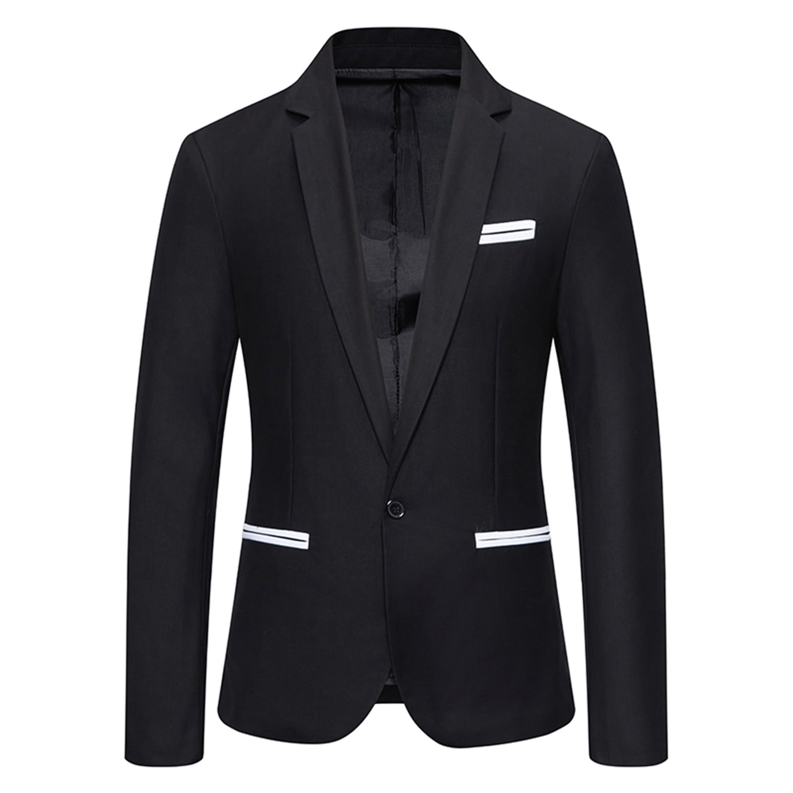 Paiyanr Jackets for Men Classic and Handsome Button Suit Jacket Flip ...