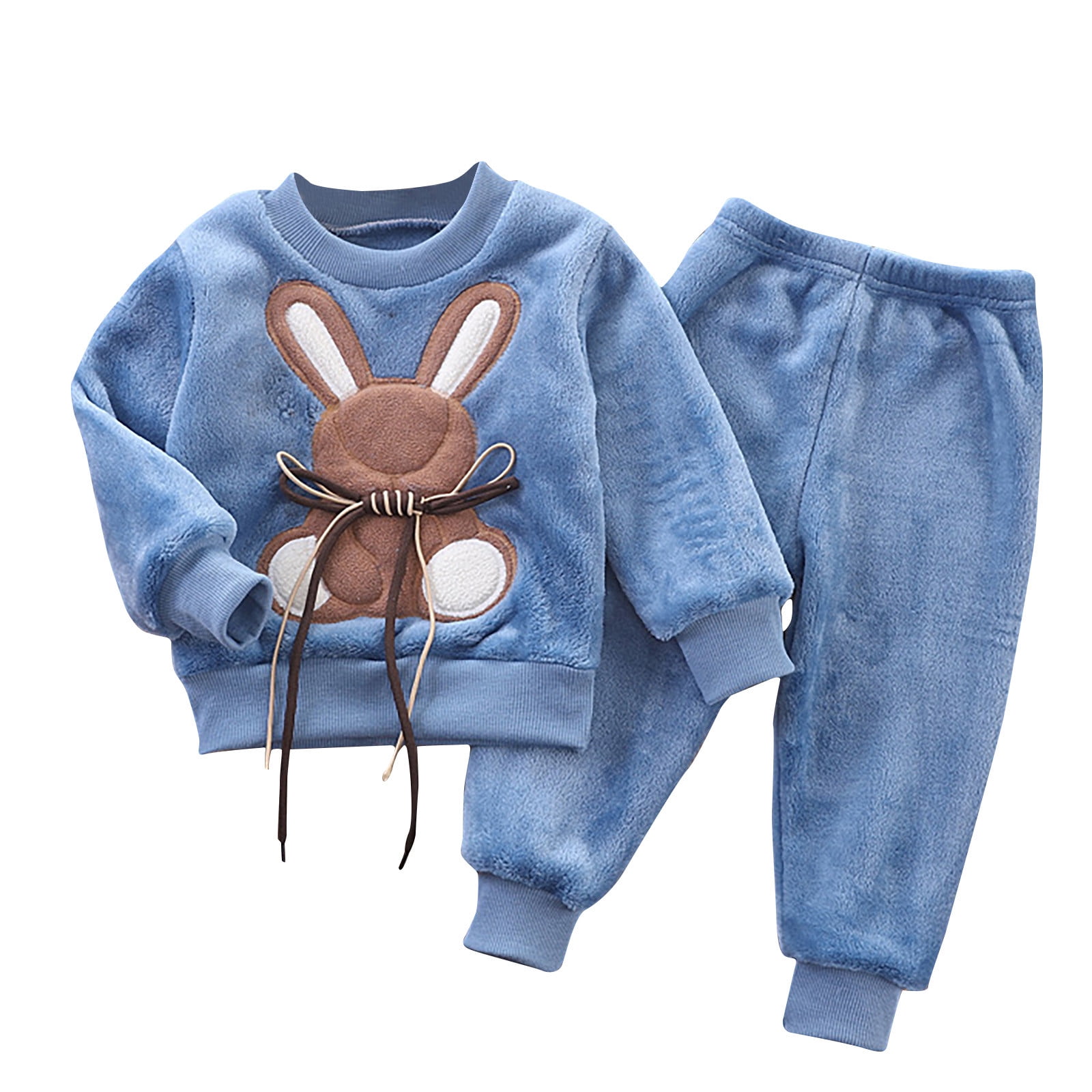 Paiyanr Toddler Boys Girls 2 Pieces Fleece Sweatsuits Pajama Sets ...