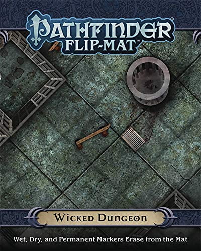 Pre-Owned Pathfinder Flip-Mat - Wicked Dungeon Paperback - Walmart.com