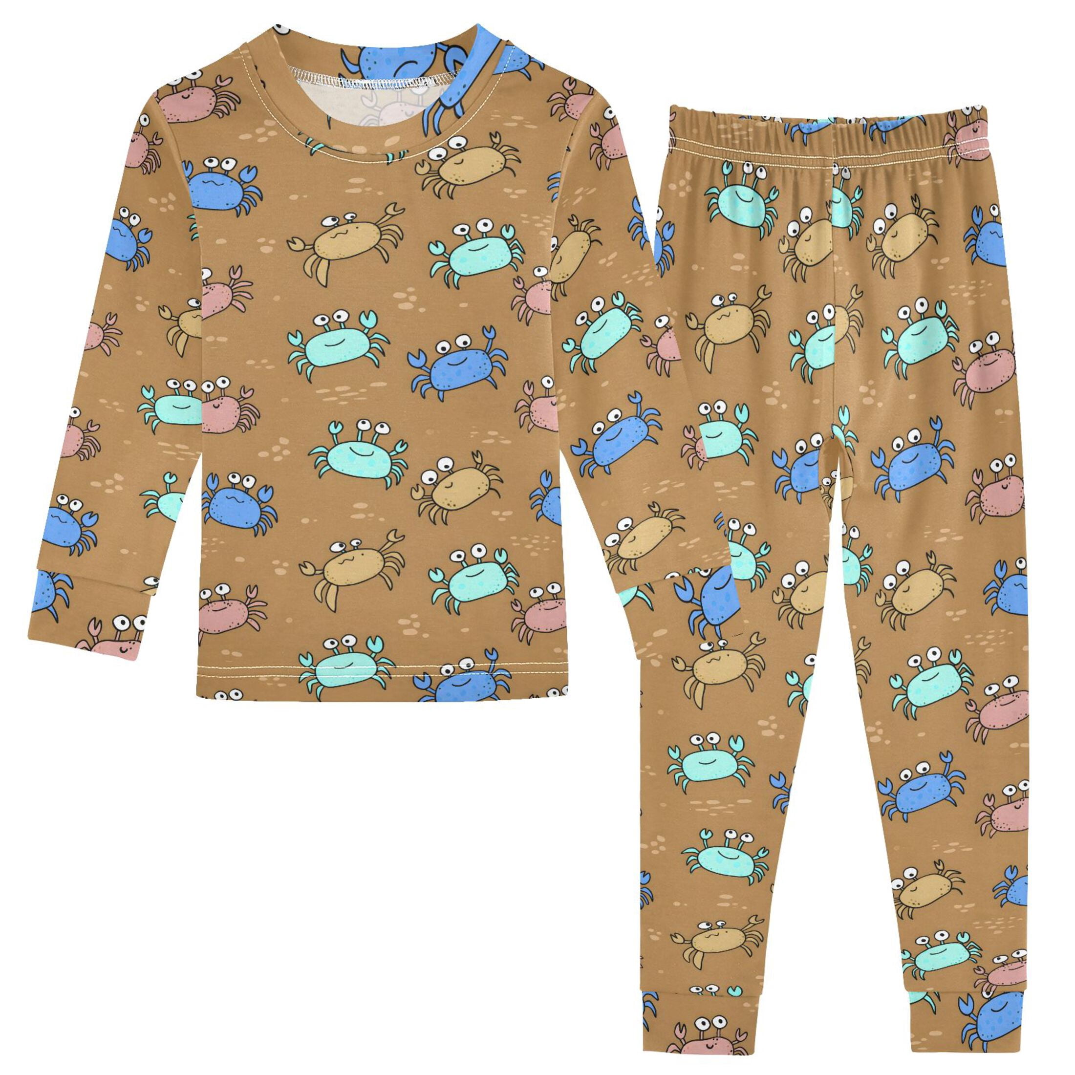 Pajama Crab Cute Comfortable Cotton Two-piece Pajama Set - Walmart.com