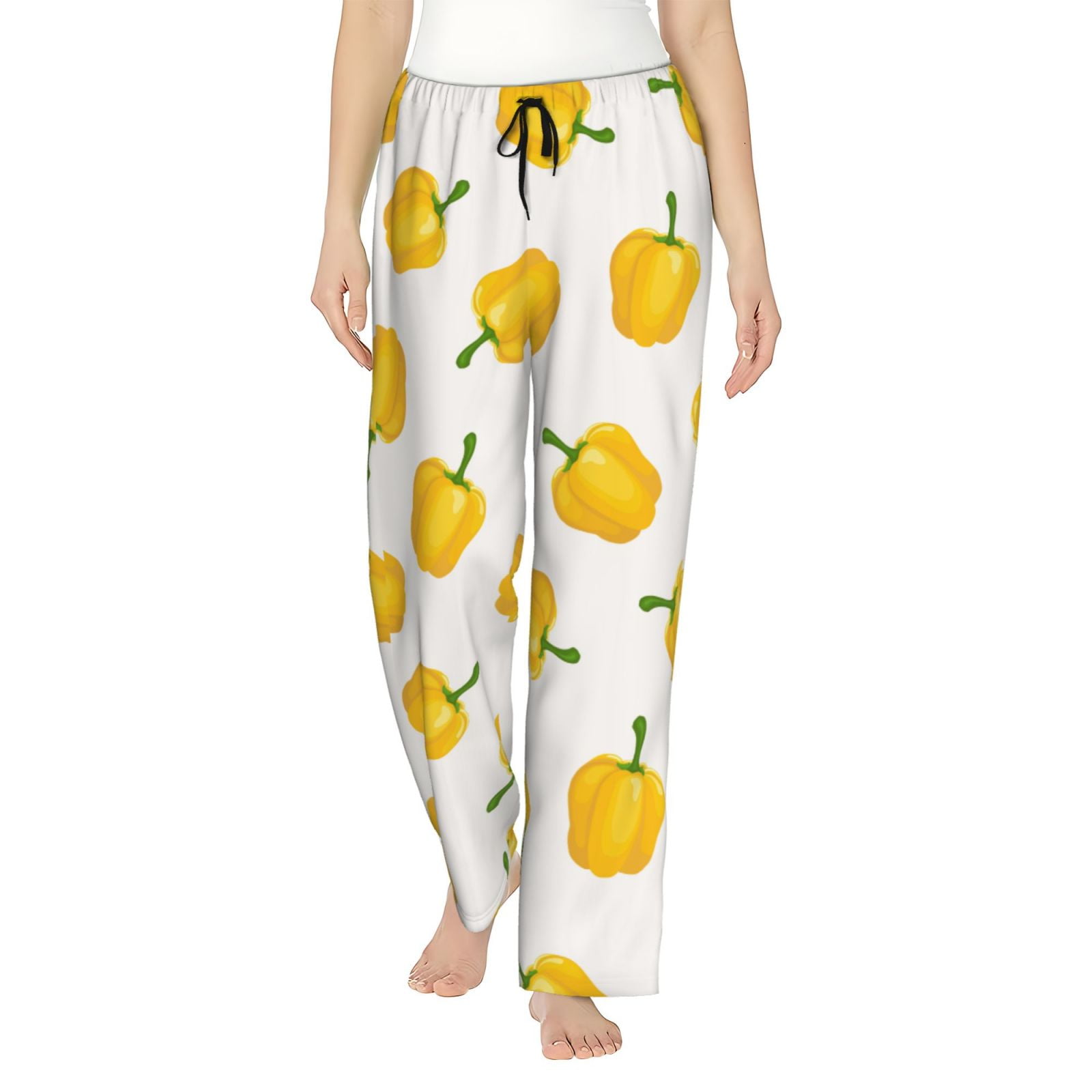Pajama Pants Women, Bell Pepper Pattern Lounge PJ Yoga Pants With ...
