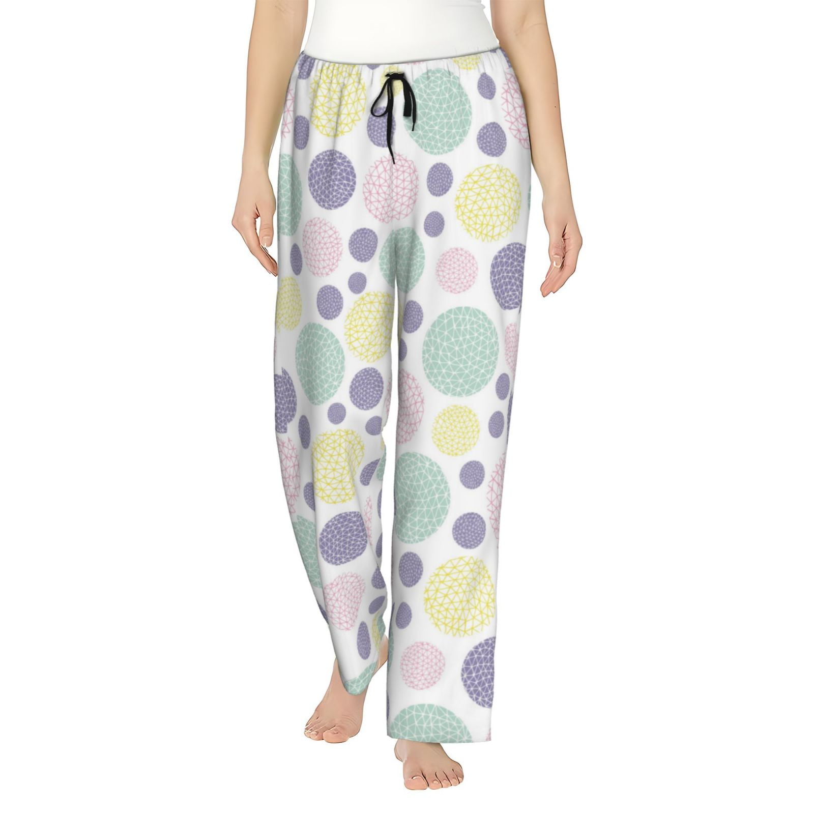 Pajama Pants Women, Colorful Spotty circular Lounge PJ Yoga Pants With ...