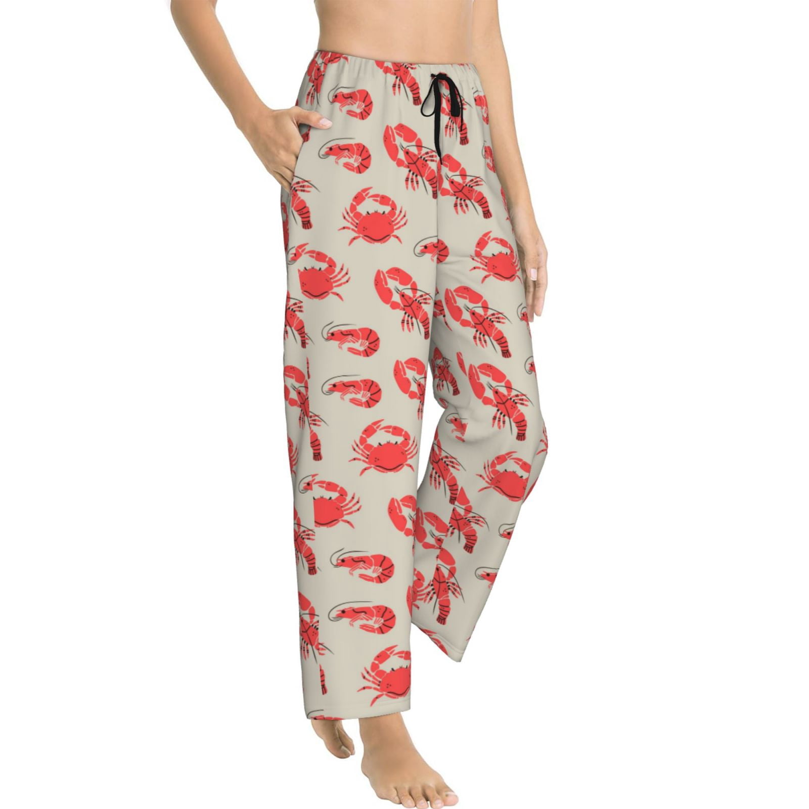 Pajama Pants Women - Crab Lobster 1 Wide Leg Lounge Pants Women PJ ...