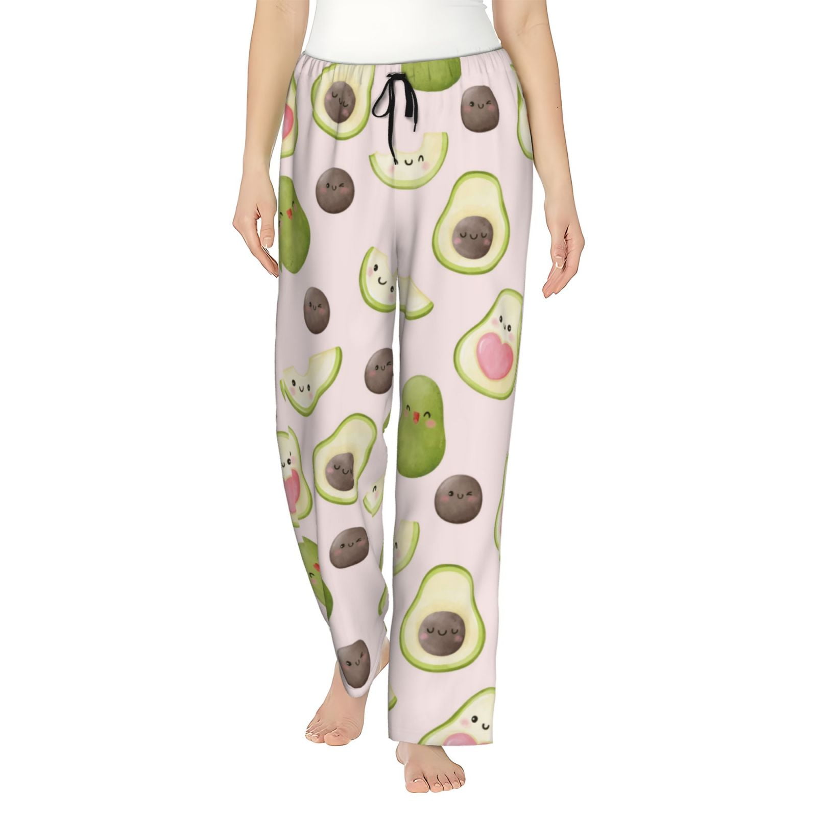 Pajama Pants Women, Cute Love Avocado Lounge PJ Yoga Pants With ...