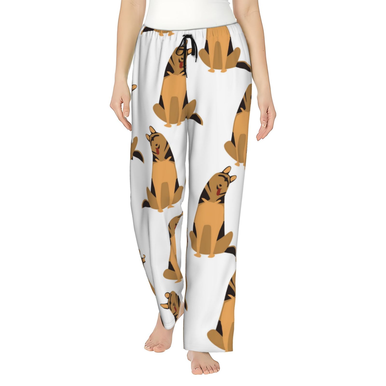 Pajama Pants Women - German Shepherd Dog No.1010 Wide Leg Lounge Pants ...