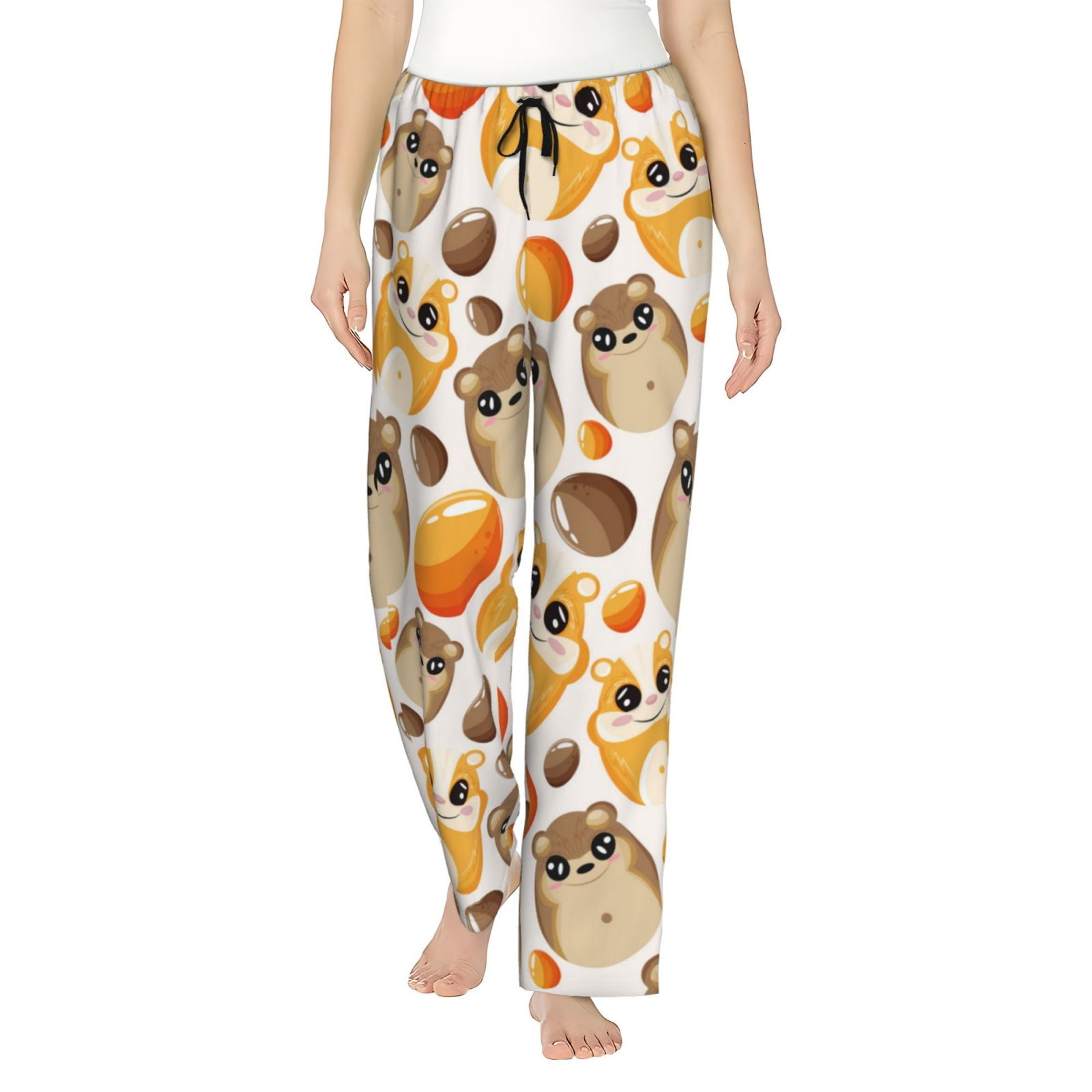 Pajama Pants Women, Glamorous Cute Cartoon Hamster Lounge PJ Yoga Pants ...