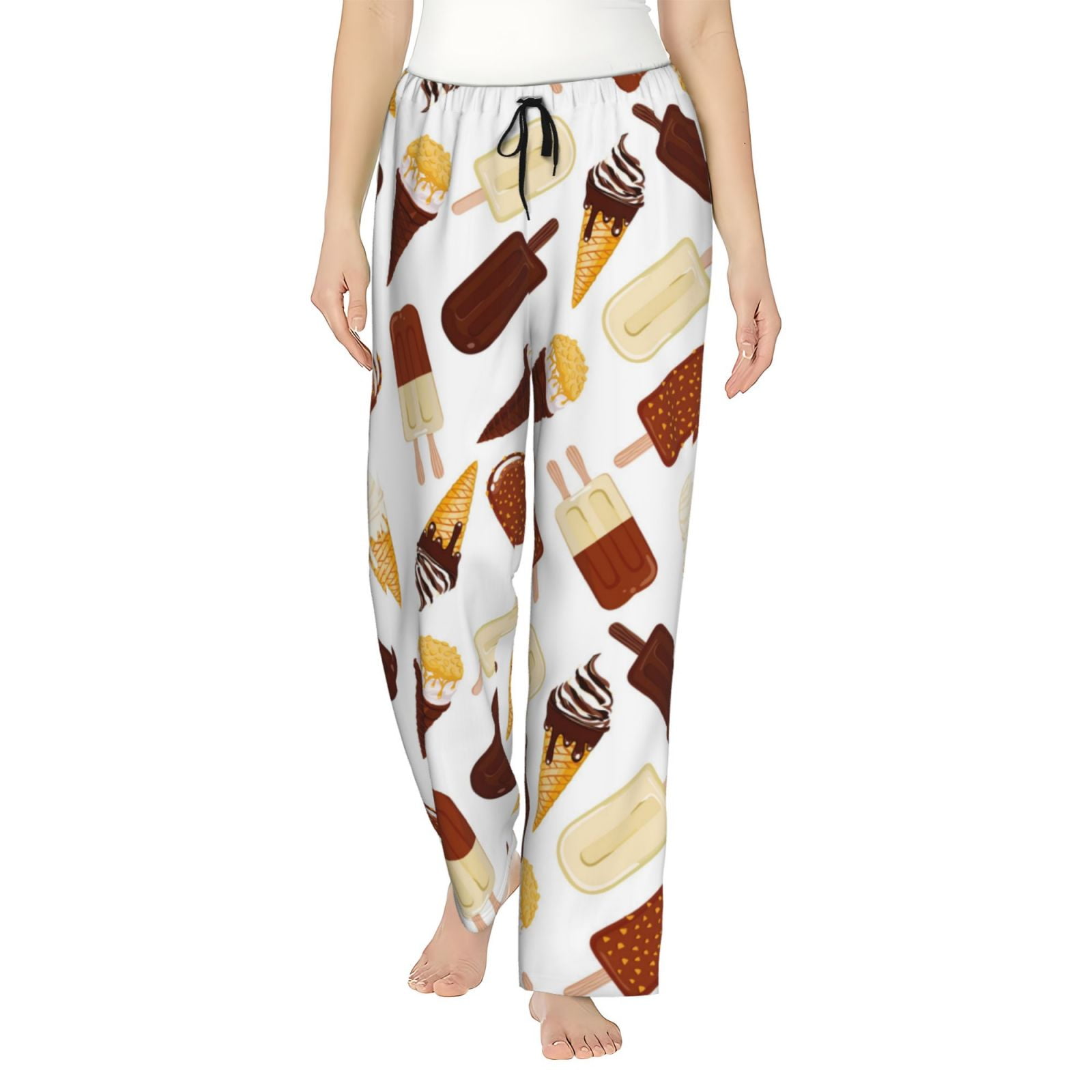 Pajama Pants Women, Ice Cream Popsicle Lounge PJ Yoga Pants With ...