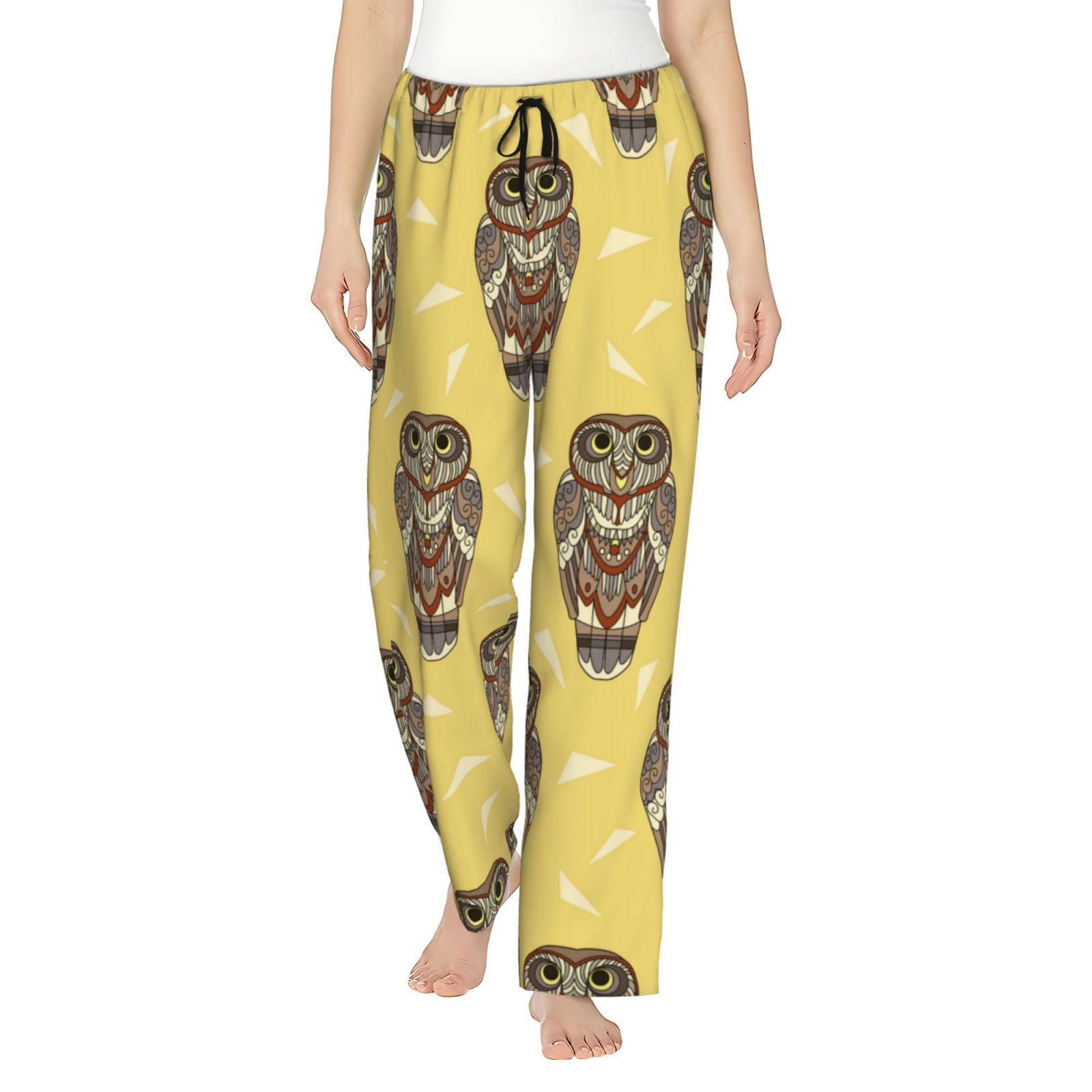 Pajama Pants Women, Indian Style Owl Lounge PJ Yoga Pants With ...