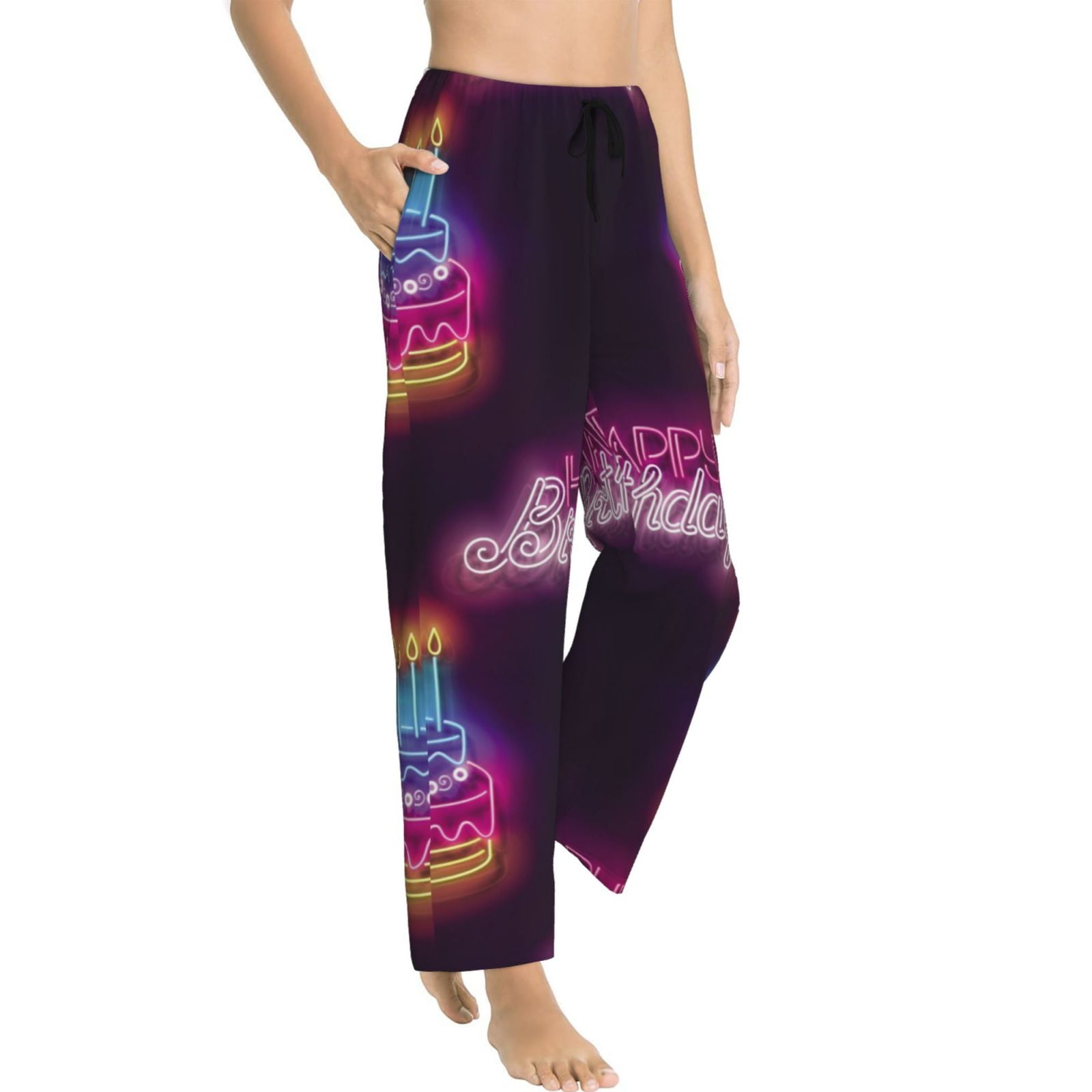 Pajama Pants Women - Light Bulb happy birthday Soft Breathable Sleep ...