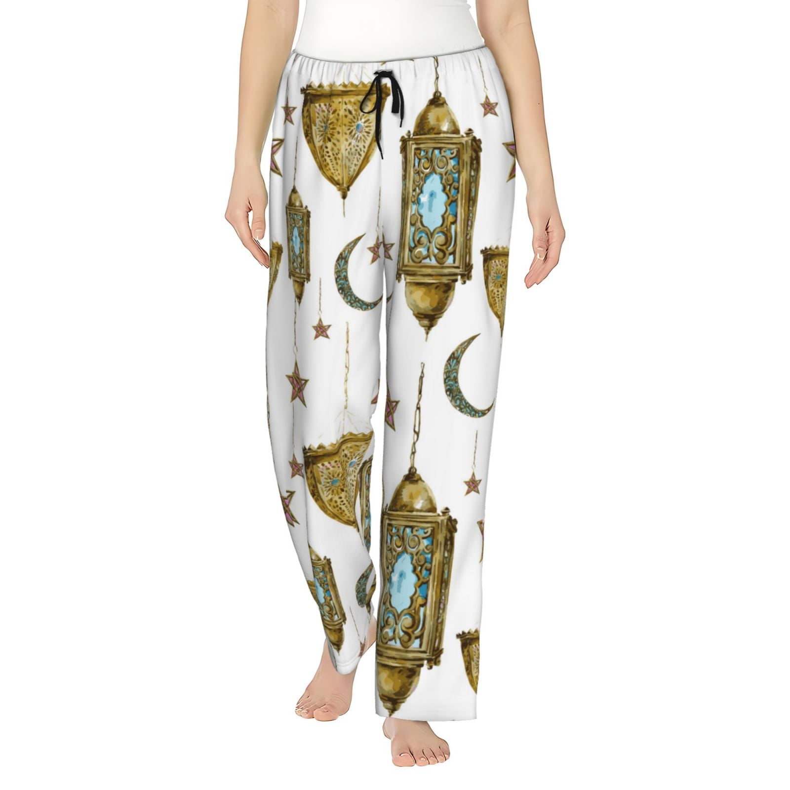 Pajama Pants Women - Light Bulb vintage Wide Leg Lounge Pants Women ...