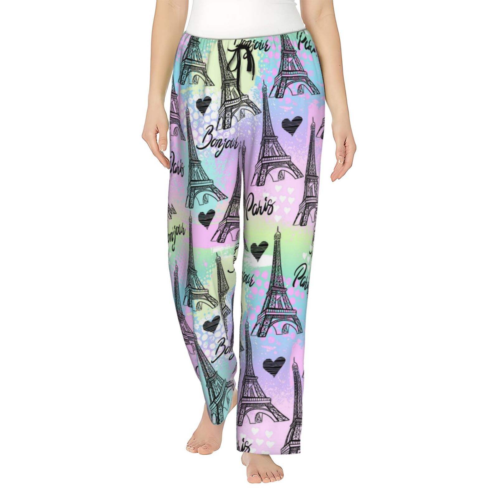 Pajama Pants Women - Tower flower Dreamy Wide Leg Lounge Pants Women PJ ...