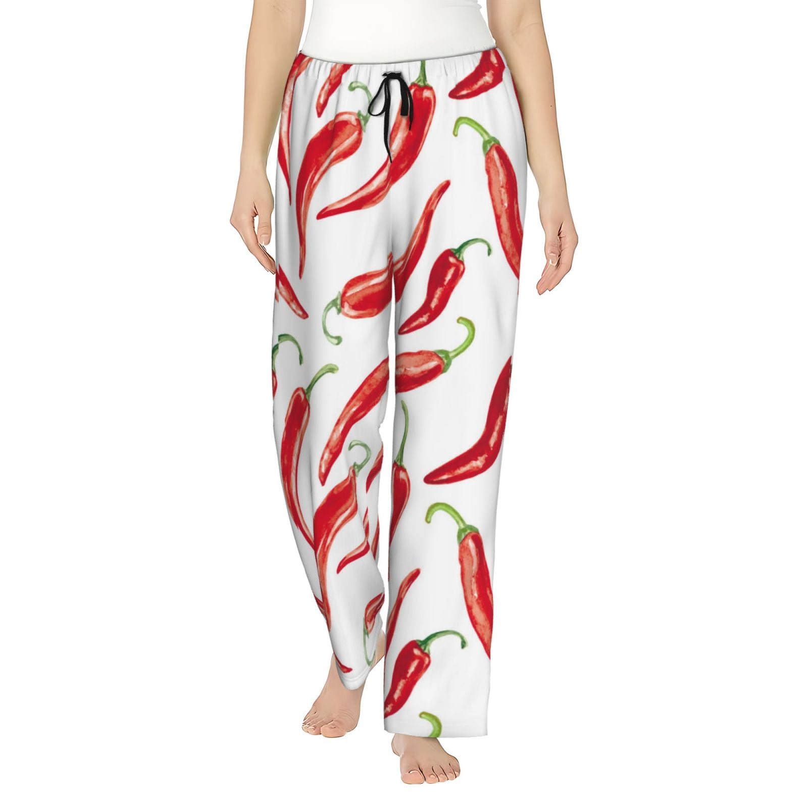Pajama Pants Women, bell pepper chili Lounge PJ Yoga Pants With ...