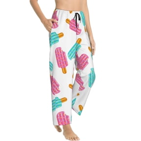 Pajama Pants Women - Ice Cream Cone Print Soft Breathable Sleep ...