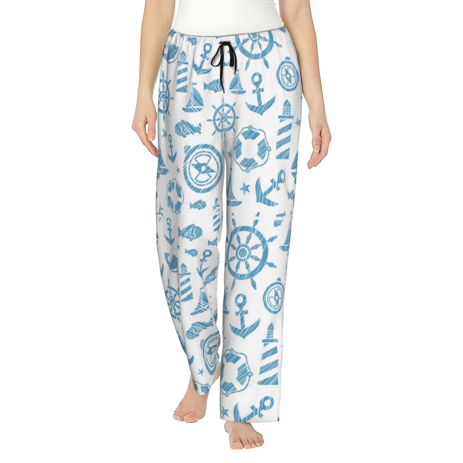 Pajama Pants Women, rudder sailing ship Lounge PJ Yoga Pants With ...